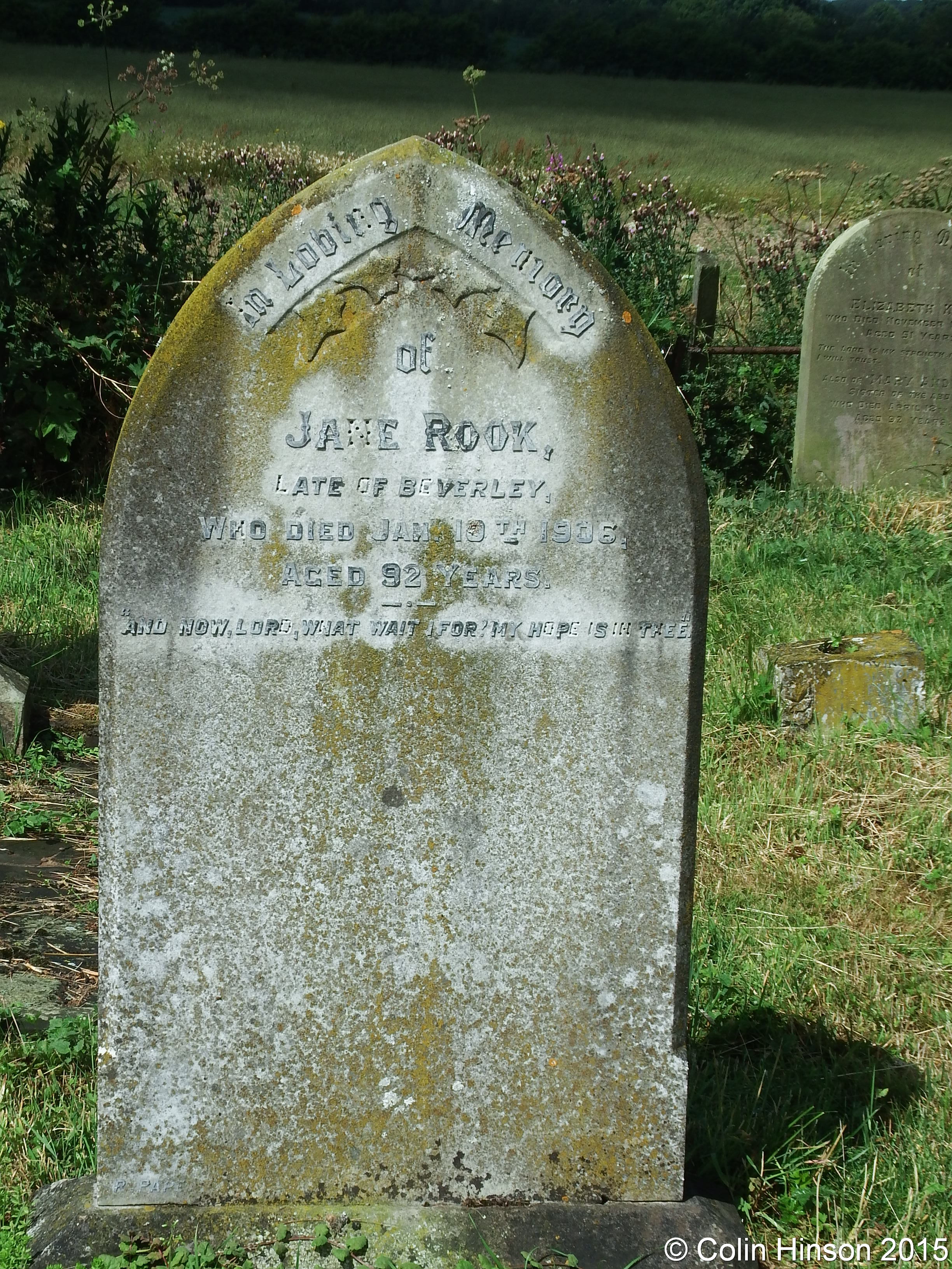 GENUKI: Long Riston Churchyard gravestones etc., Yorkshire (East Riding)