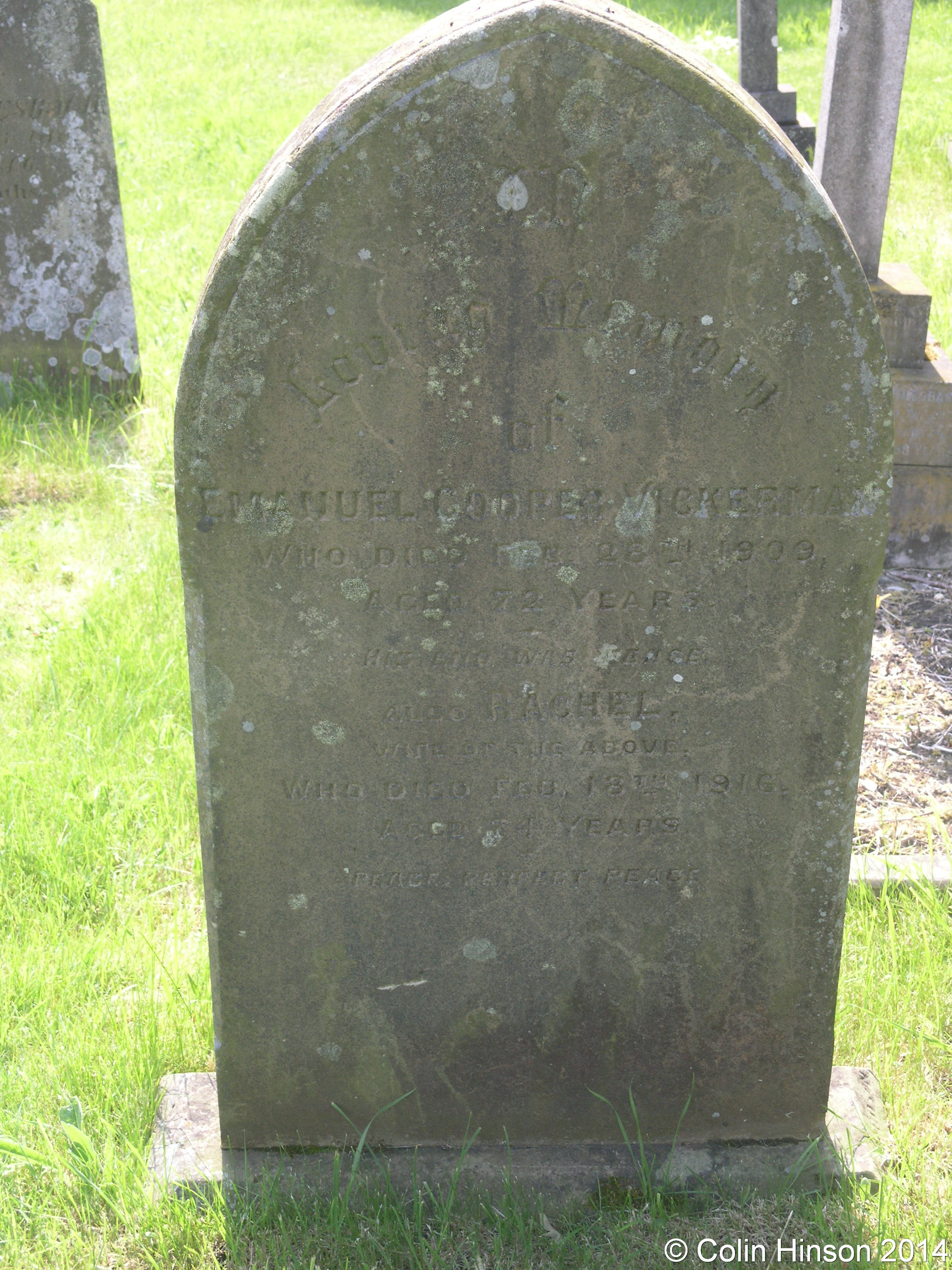 GENUKI: Millington Churchyard gravestones etc., Yorkshire (East Riding)