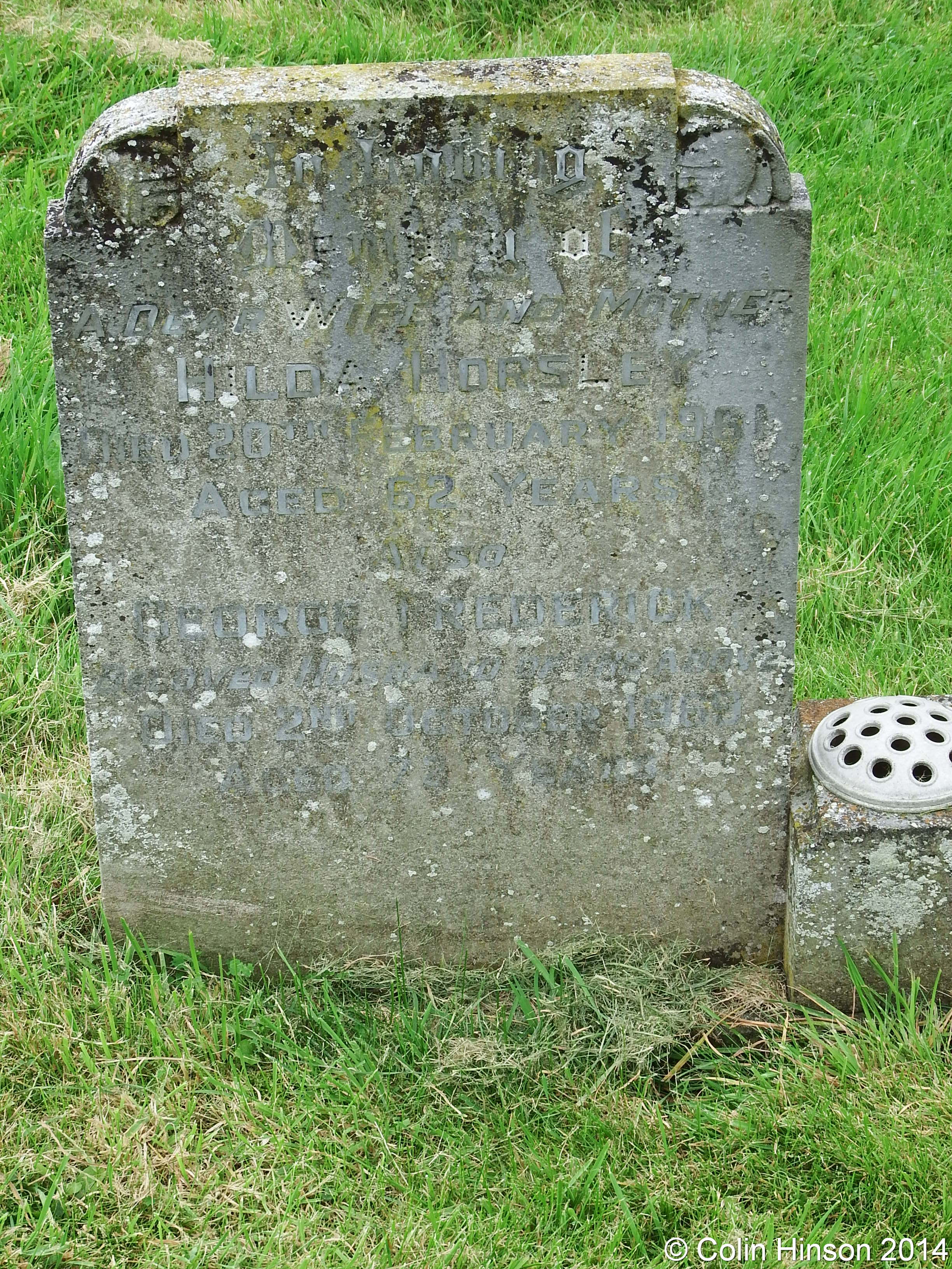 GENUKI: Nafferton Churchyard gravestones etc., Yorkshire (East Riding)