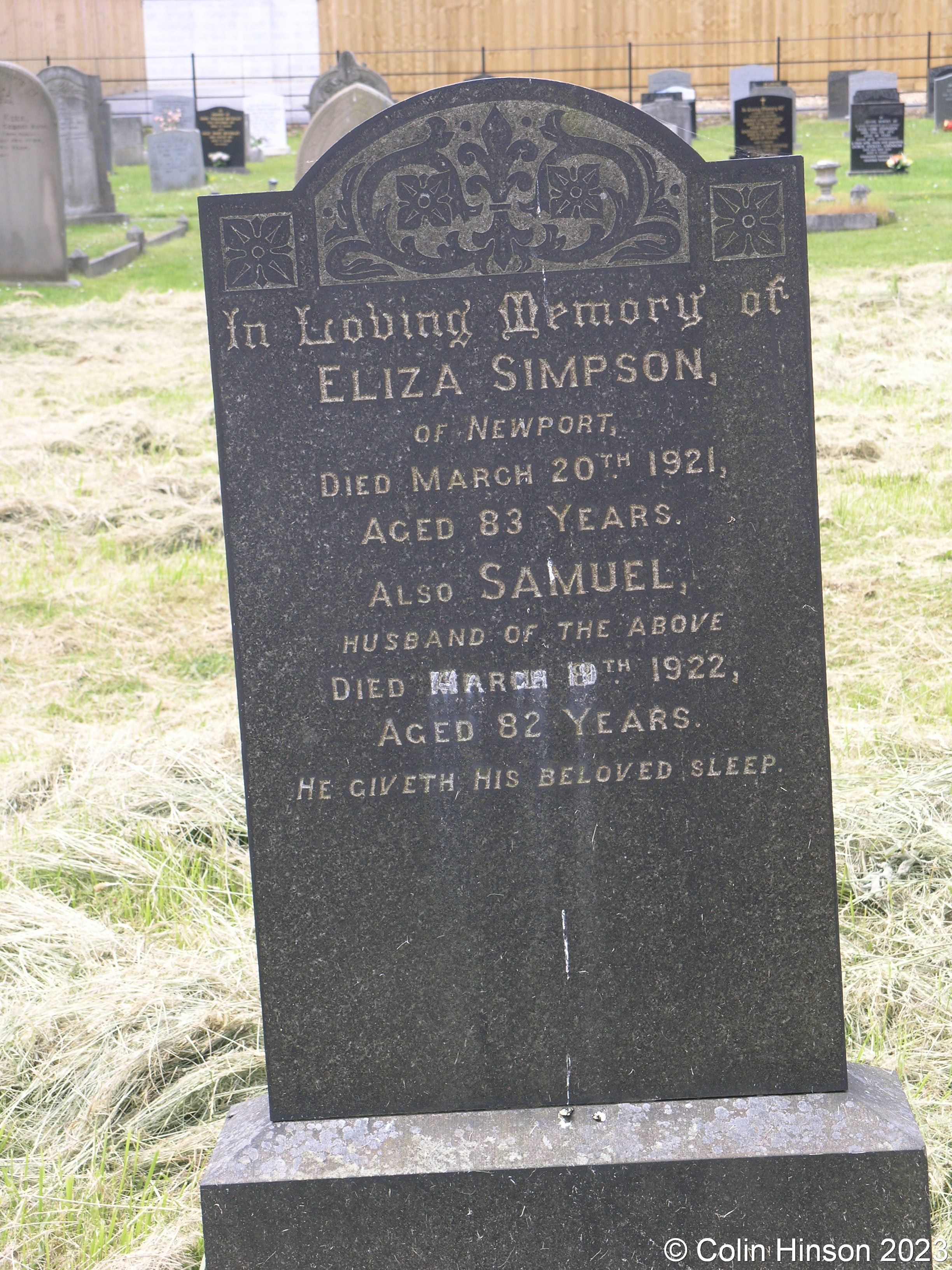 GENUKI: Newport Churchyard gravestones etc., Yorkshire (East Riding)