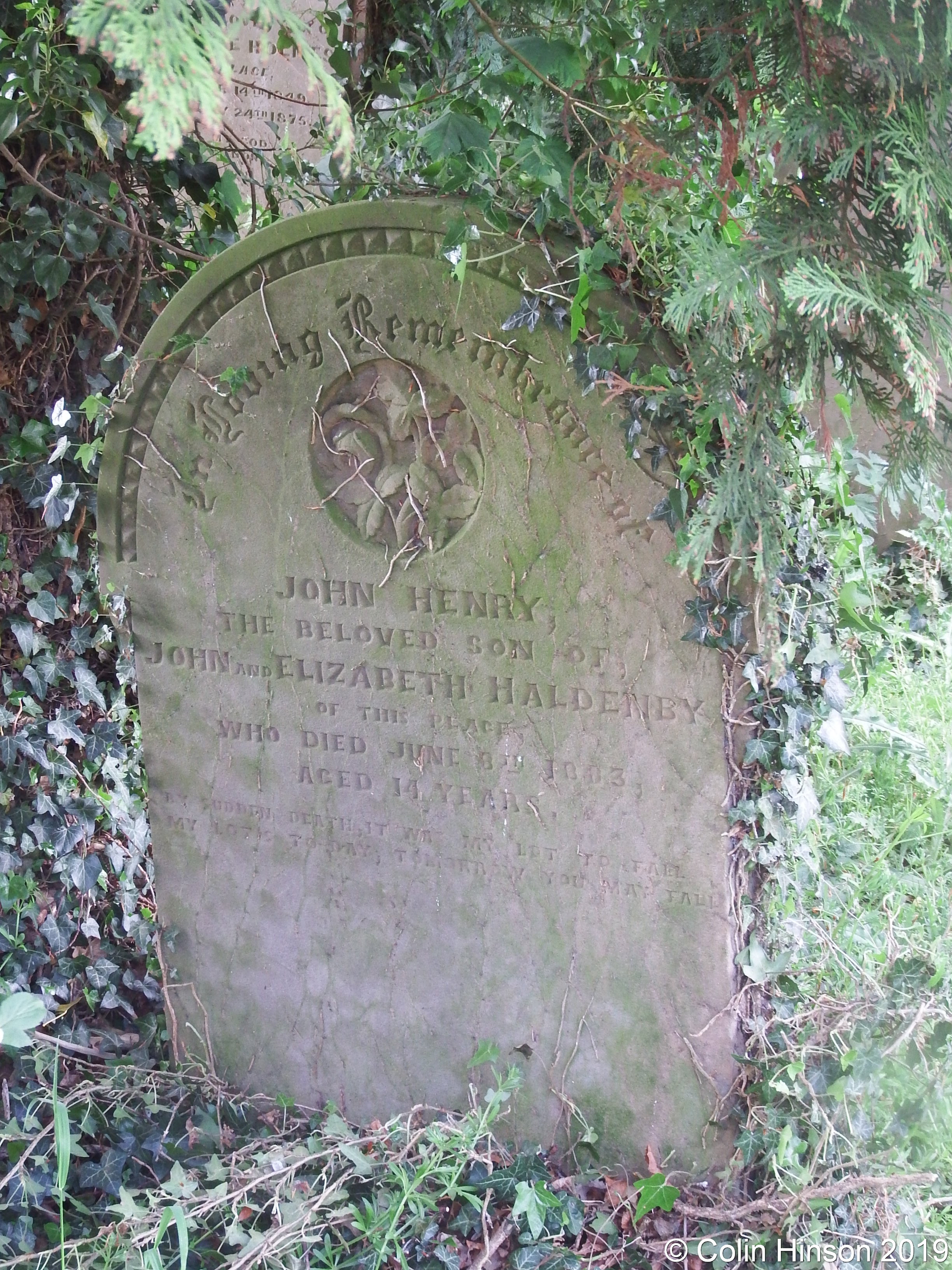 GENUKI: North Cave Churchyard gravestones etc., Yorkshire (East Riding)