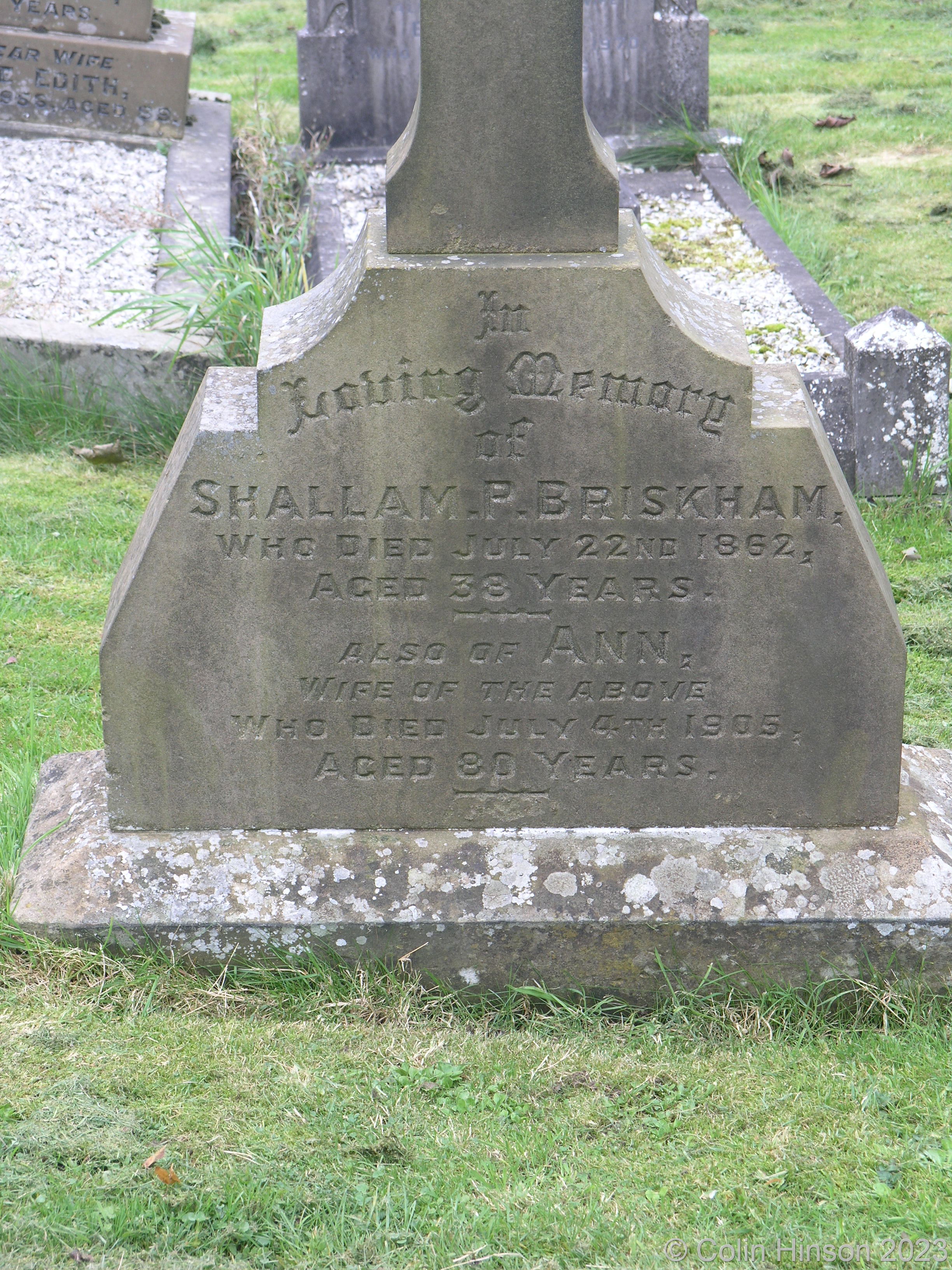 GENUKI: NorthFerriby Churchyard gravestones etc., Yorkshire (East Riding)