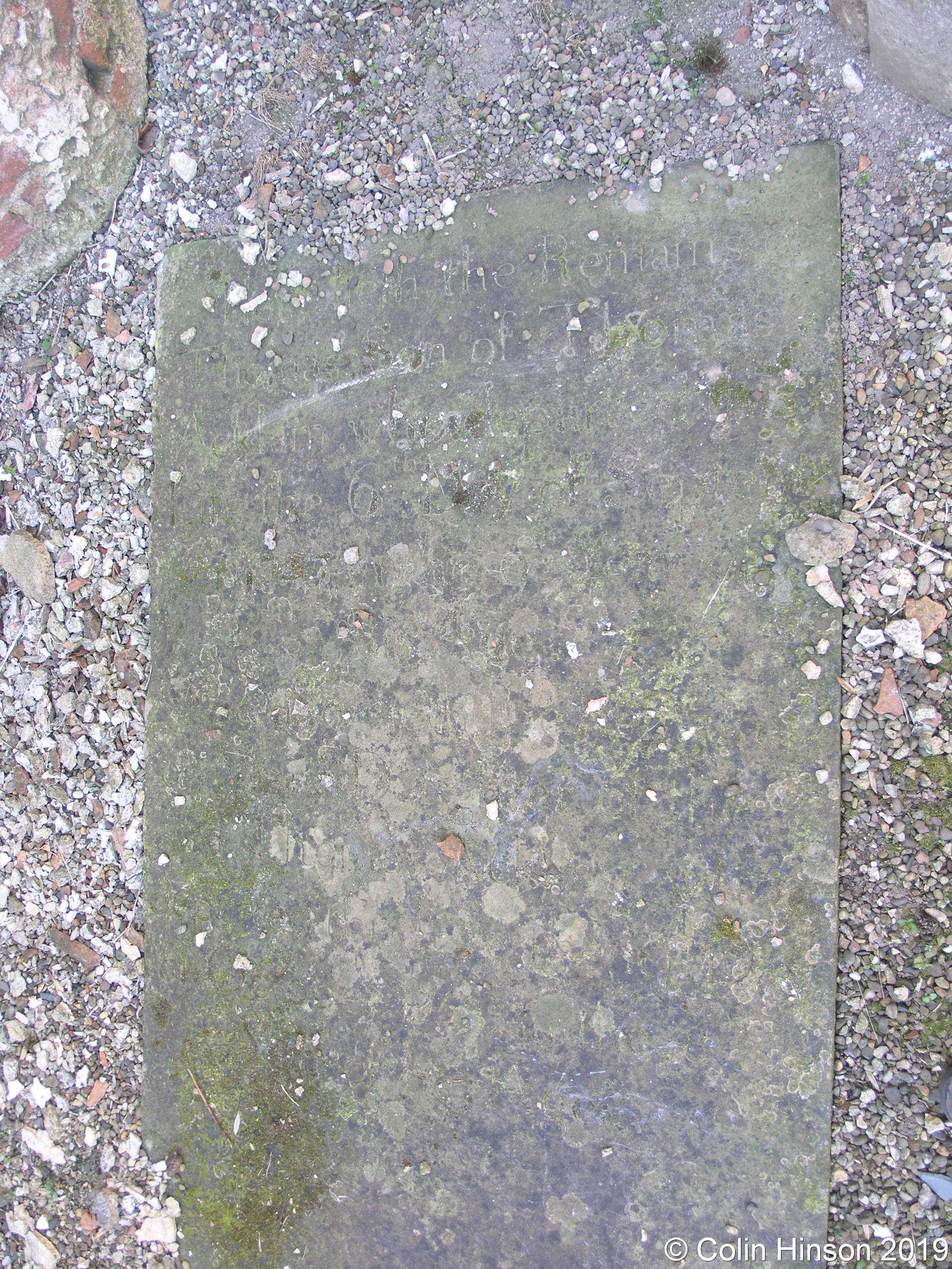 GENUKI: Nunkeeling Churchyard gravestones etc., Yorkshire (East Riding)