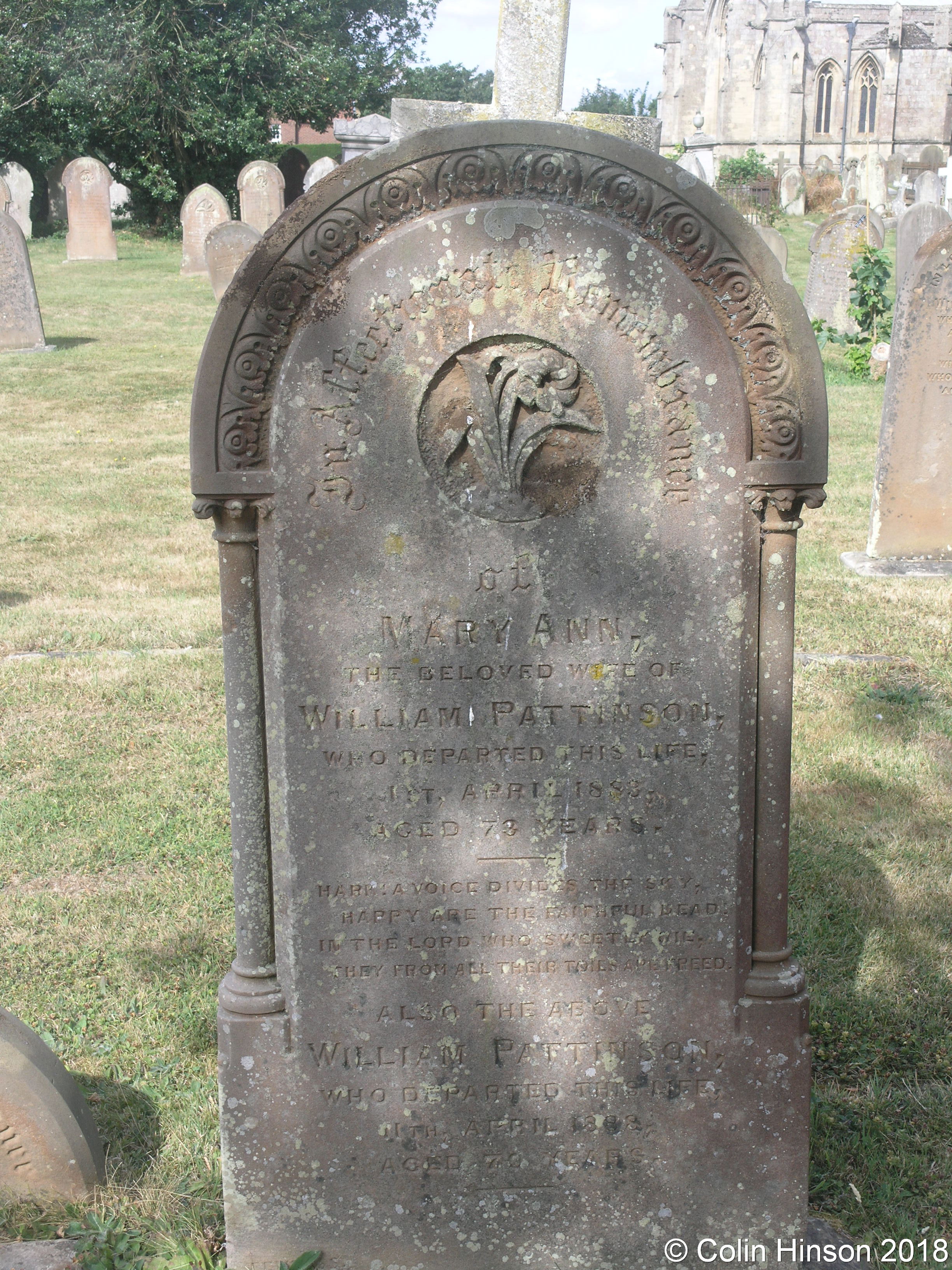 GENUKI: Patrington Churchyard gravestones etc., Yorkshire (East Riding)