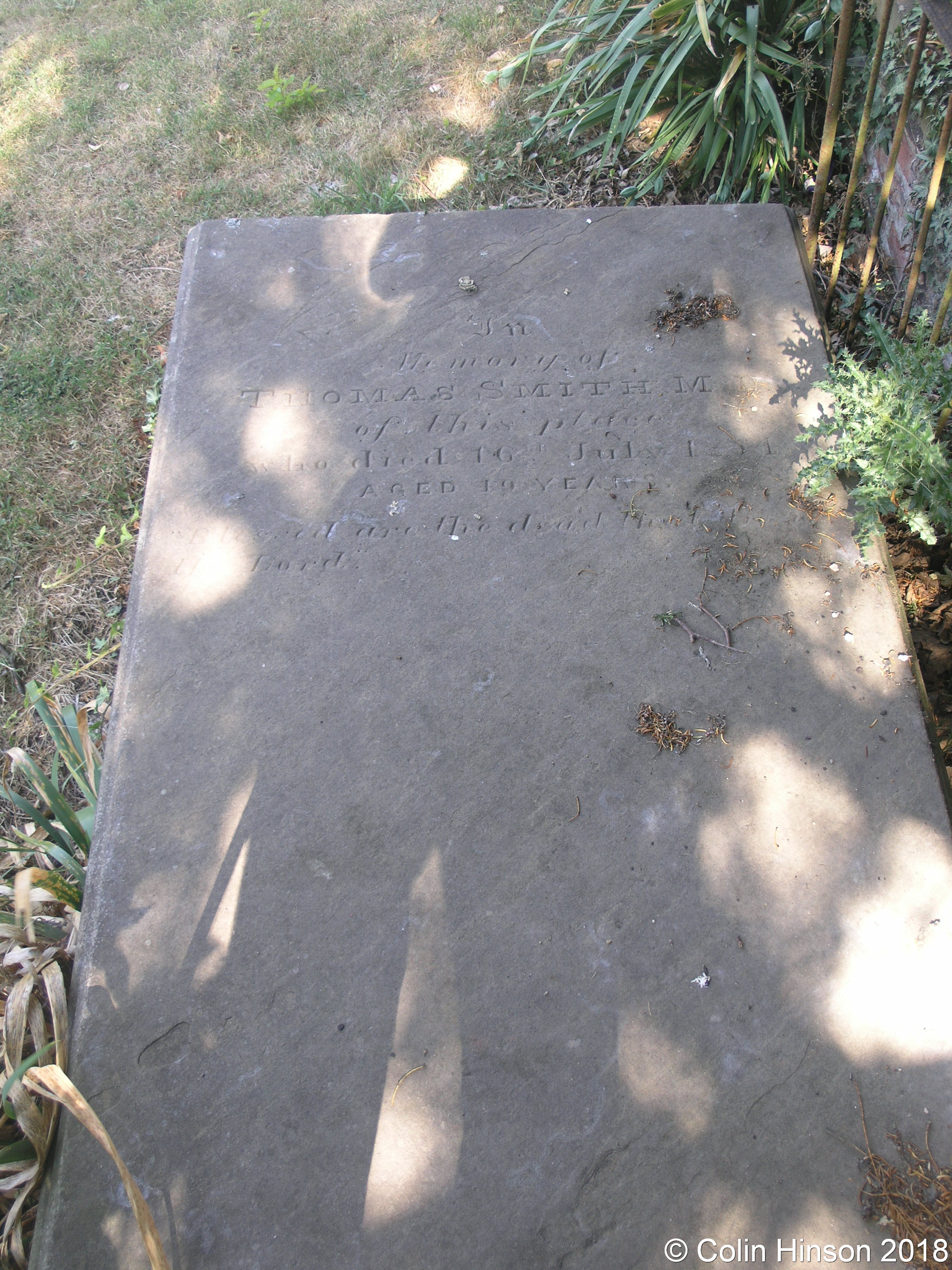 GENUKI: Patrington Churchyard gravestones etc., Yorkshire (East Riding)