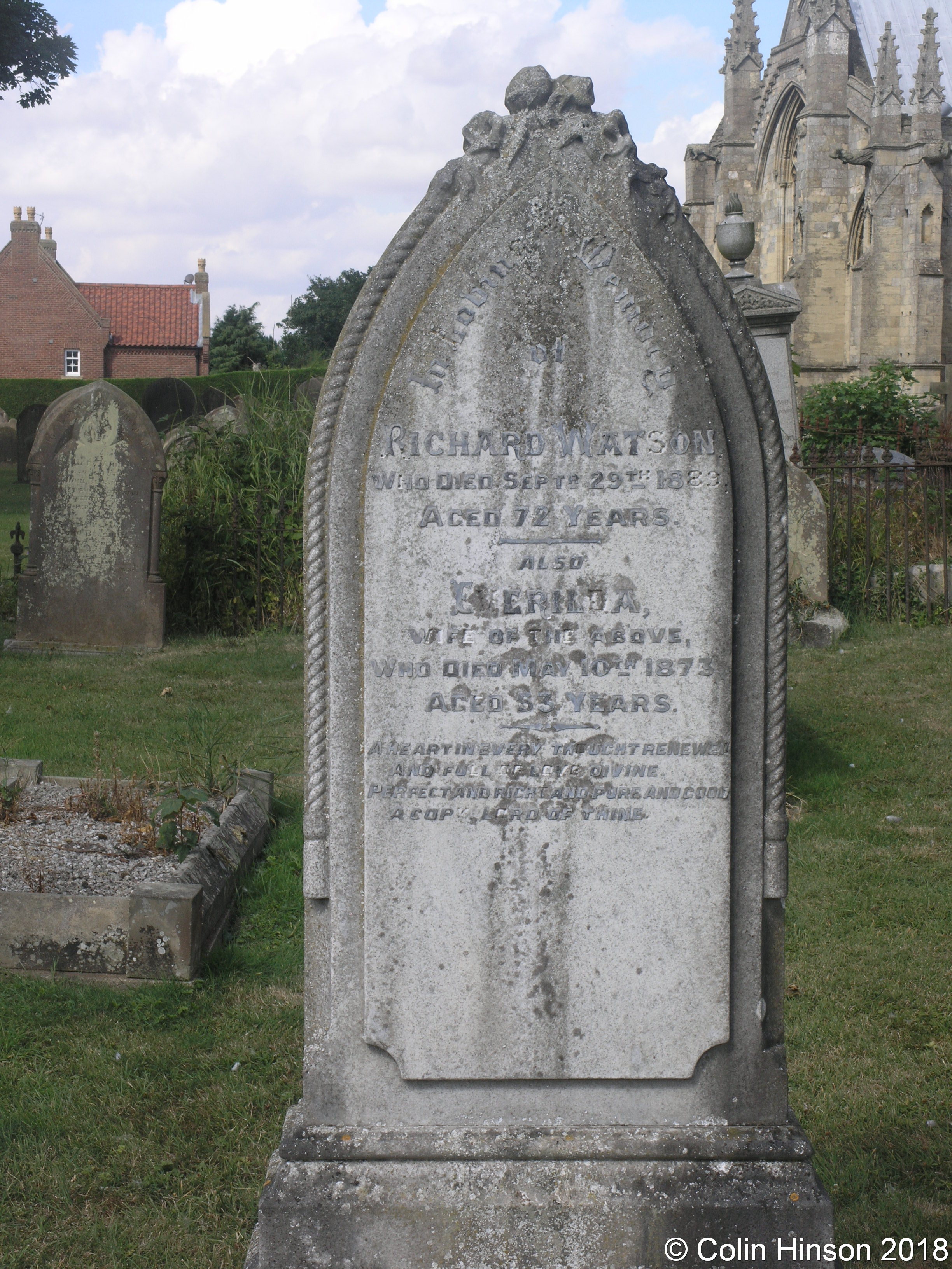 GENUKI: Patrington Churchyard gravestones etc., Yorkshire (East Riding)
