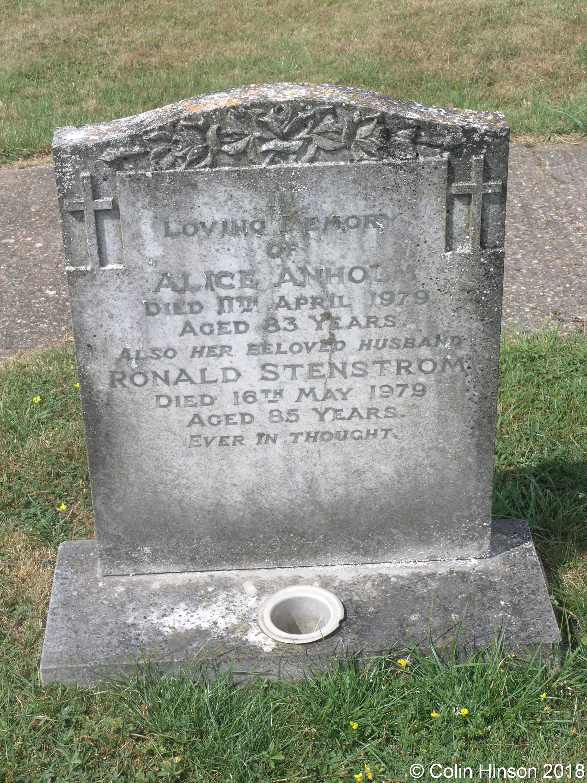 GENUKI: Patrington Cemetery gravestones etc., Yorkshire (East Riding)