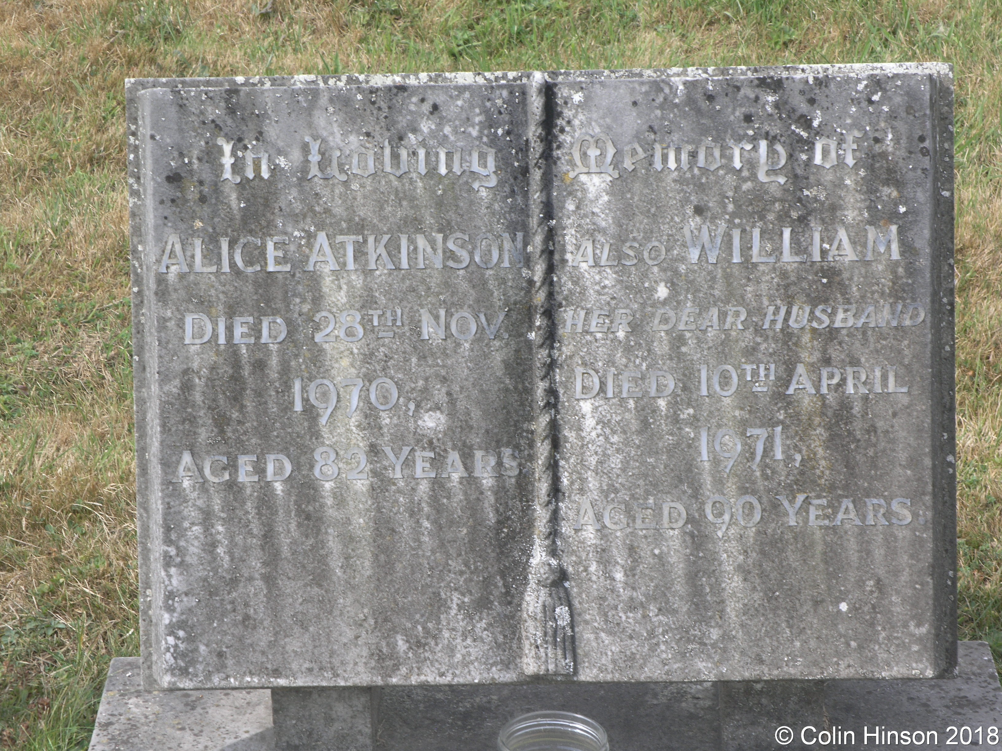 GENUKI: Patrington Cemetery gravestones etc., Yorkshire (East Riding)