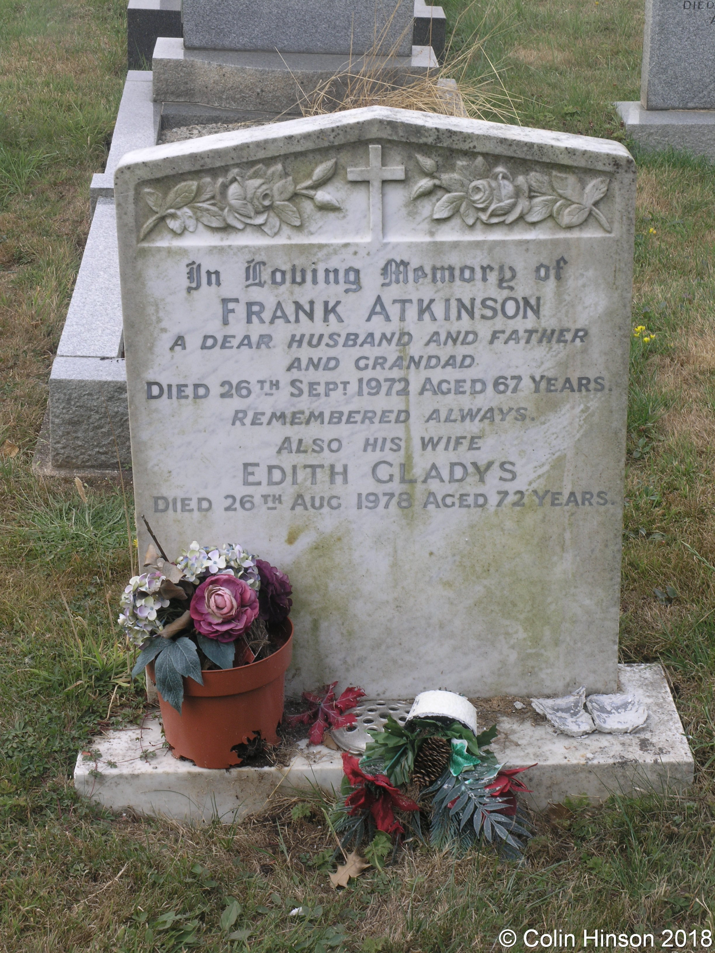 GENUKI: Patrington Cemetery gravestones etc., Yorkshire (East Riding)