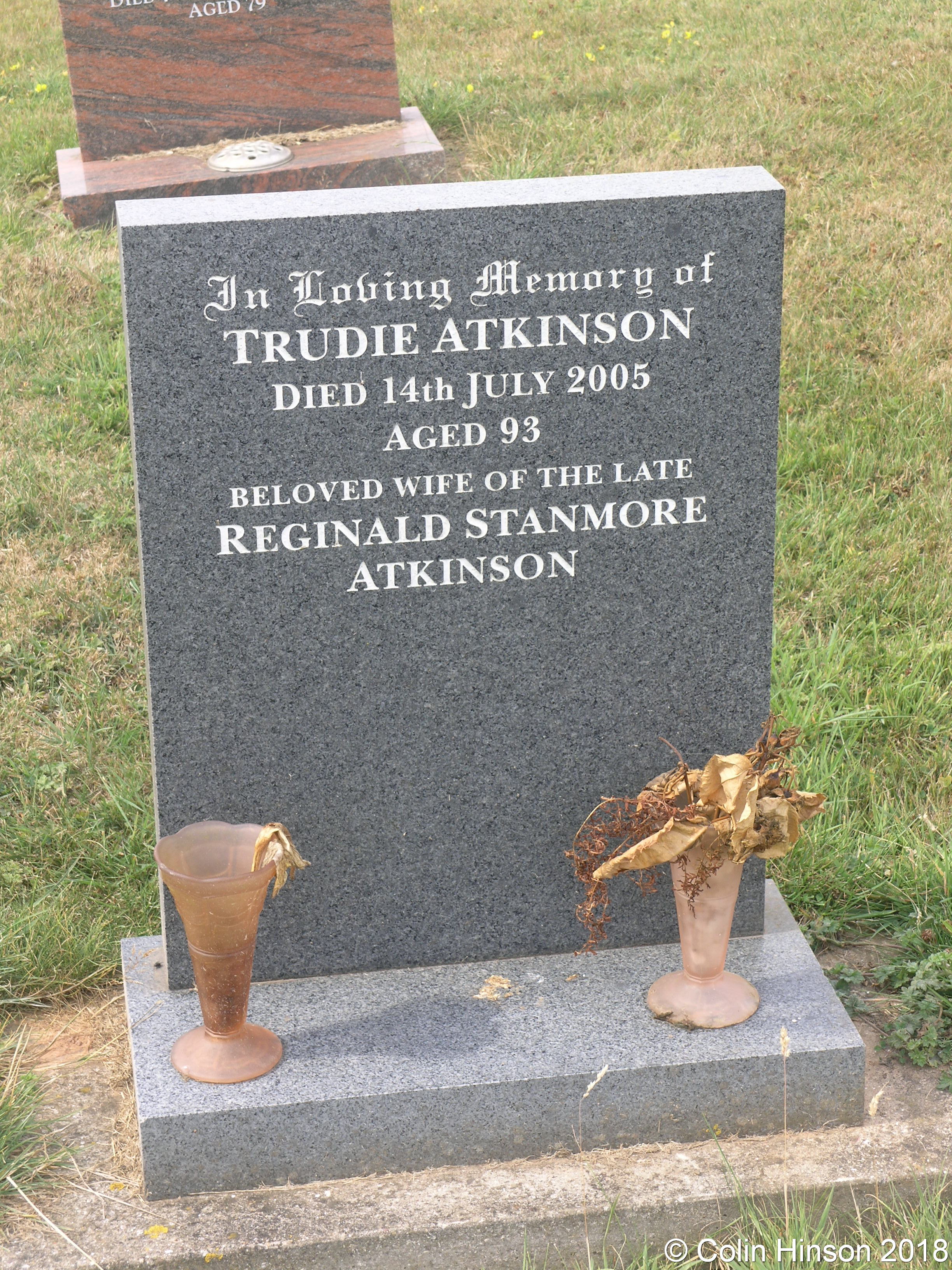GENUKI: Patrington Cemetery gravestones etc., Yorkshire (East Riding)