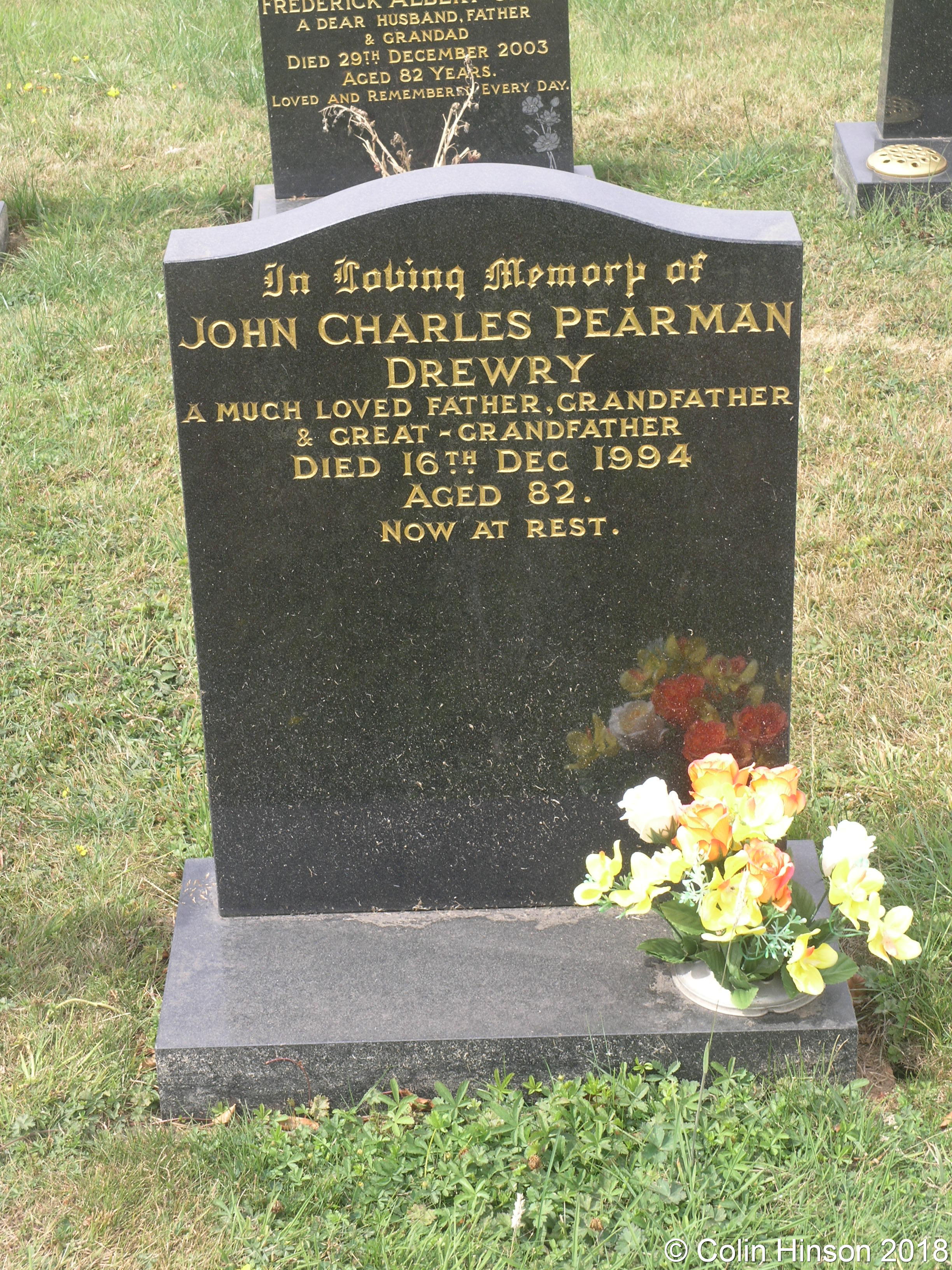 GENUKI: Patrington Cemetery gravestones etc., Yorkshire (East Riding)