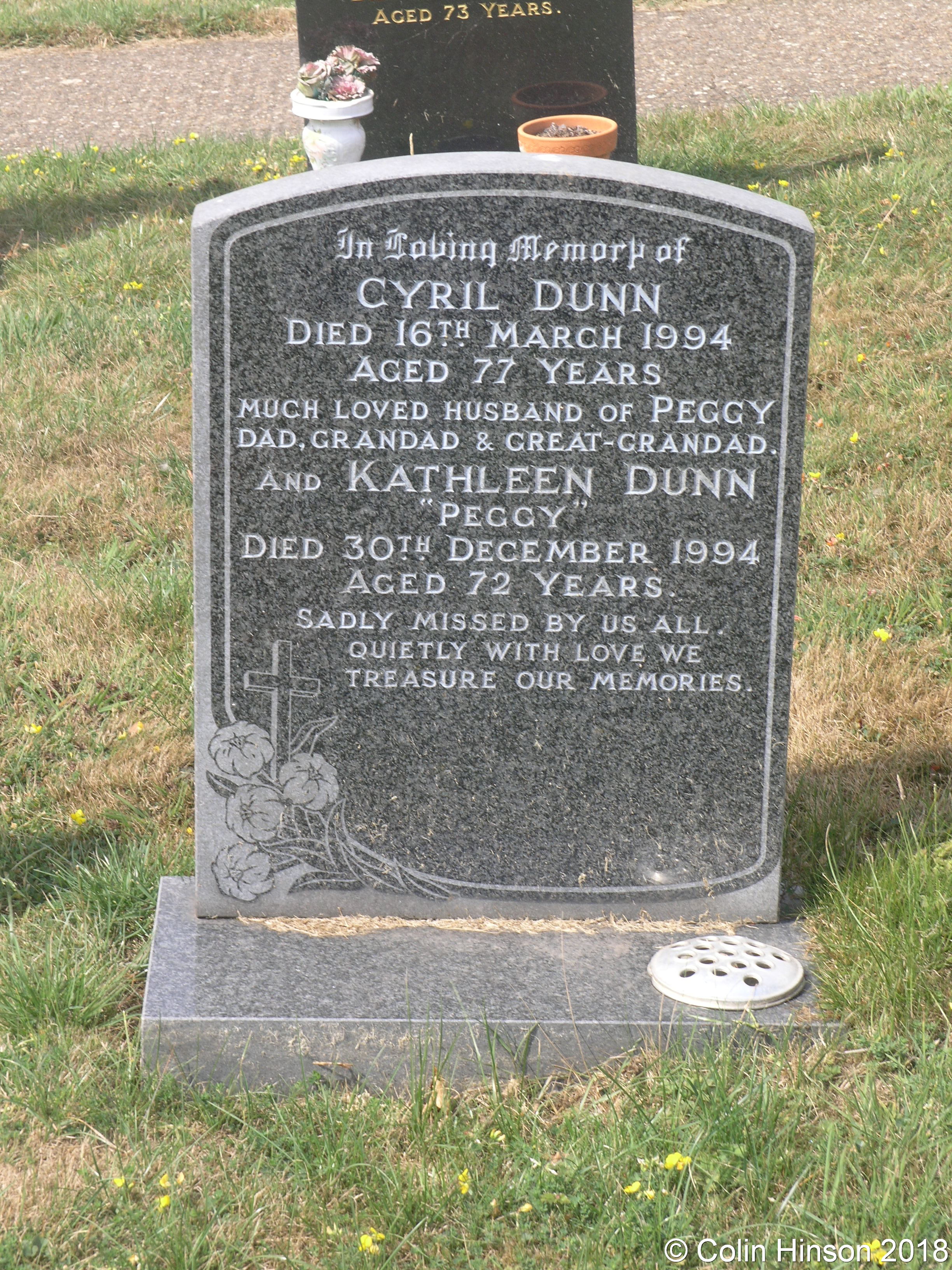 GENUKI: Patrington Cemetery gravestones etc., Yorkshire (East Riding)