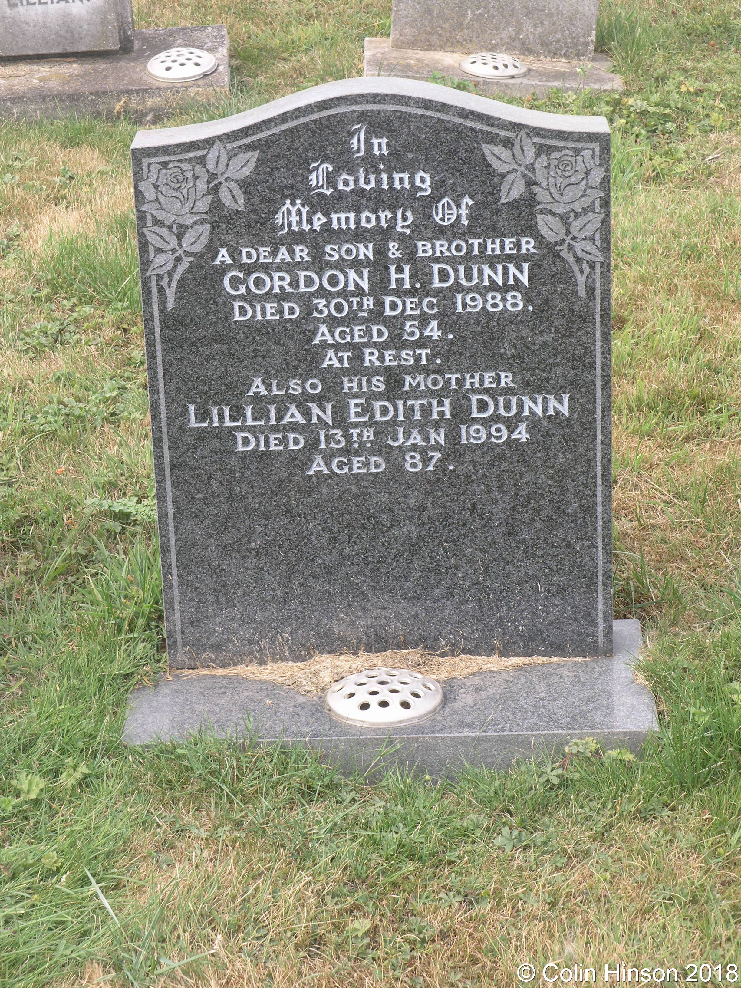 GENUKI: Patrington Cemetery gravestones etc., Yorkshire (East Riding)