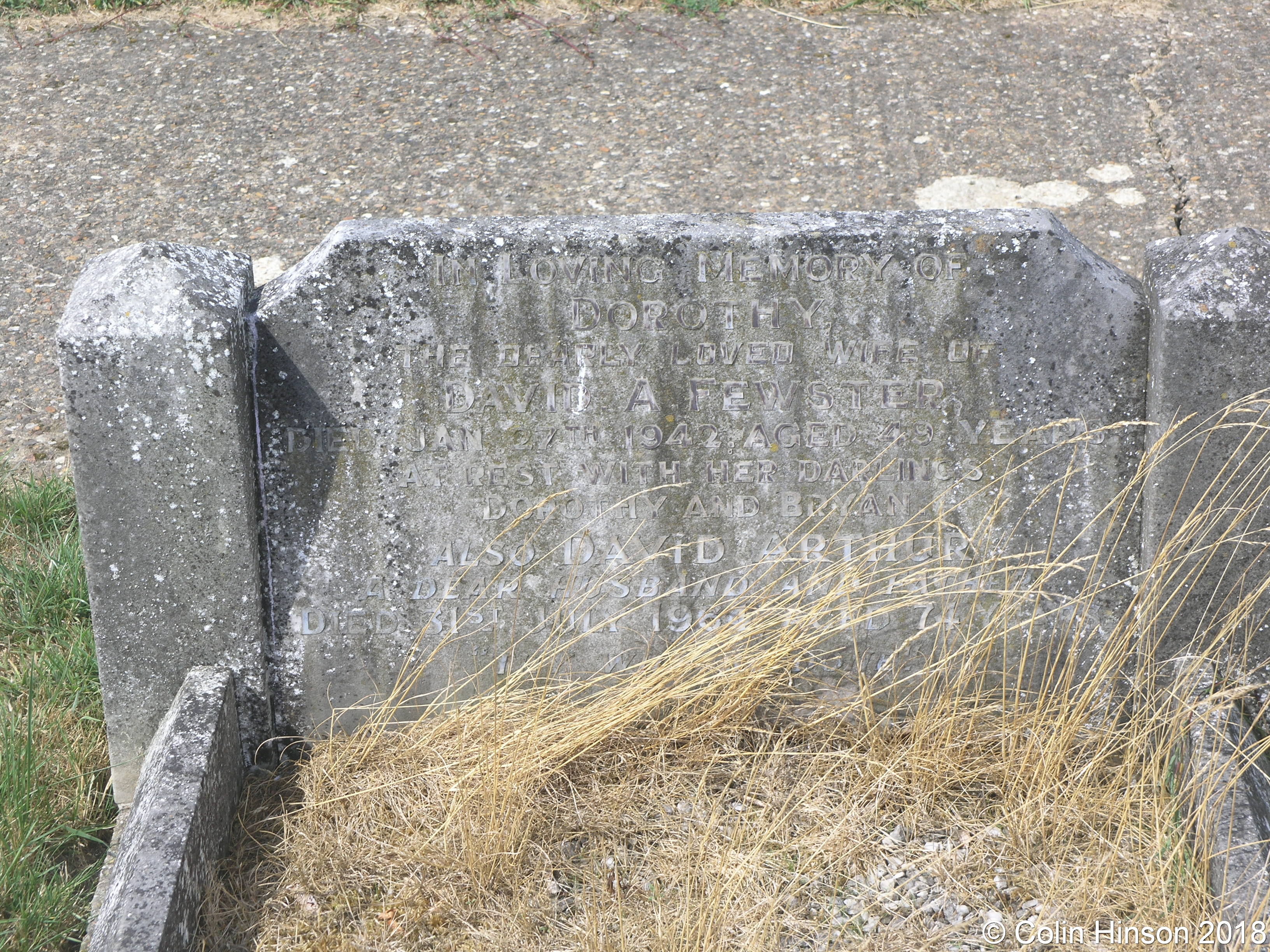 GENUKI: Patrington Cemetery gravestones etc., Yorkshire (East Riding)