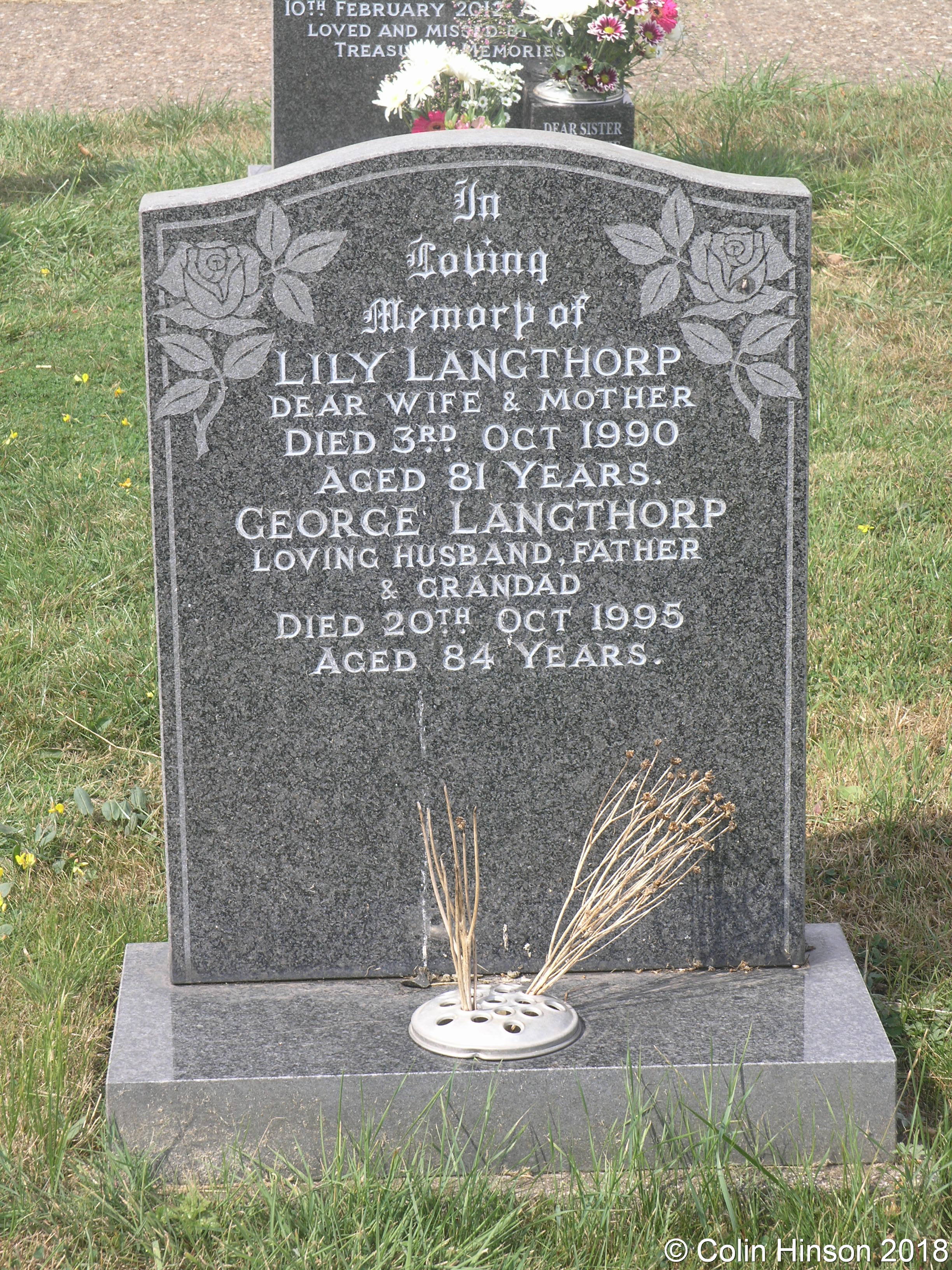 GENUKI: Patrington Cemetery gravestones etc., Yorkshire (East Riding)