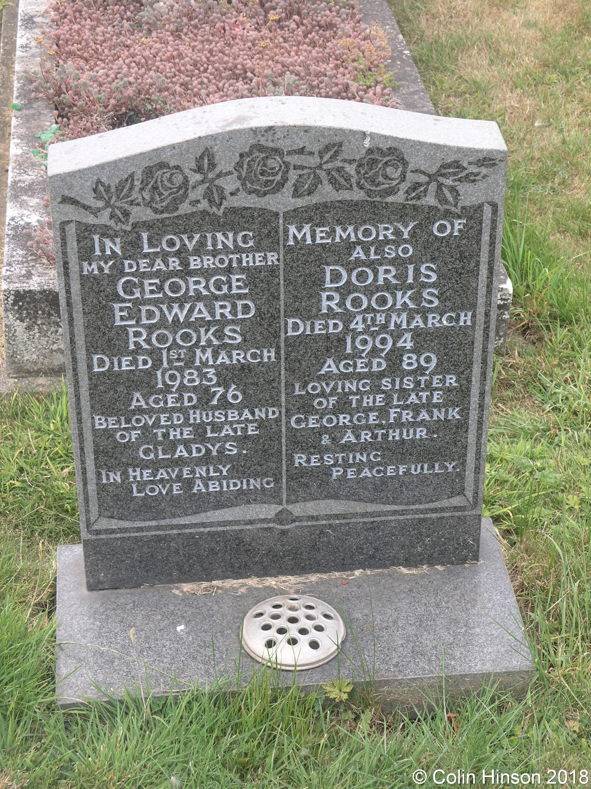 GENUKI: Patrington Cemetery gravestones etc., Yorkshire (East Riding)