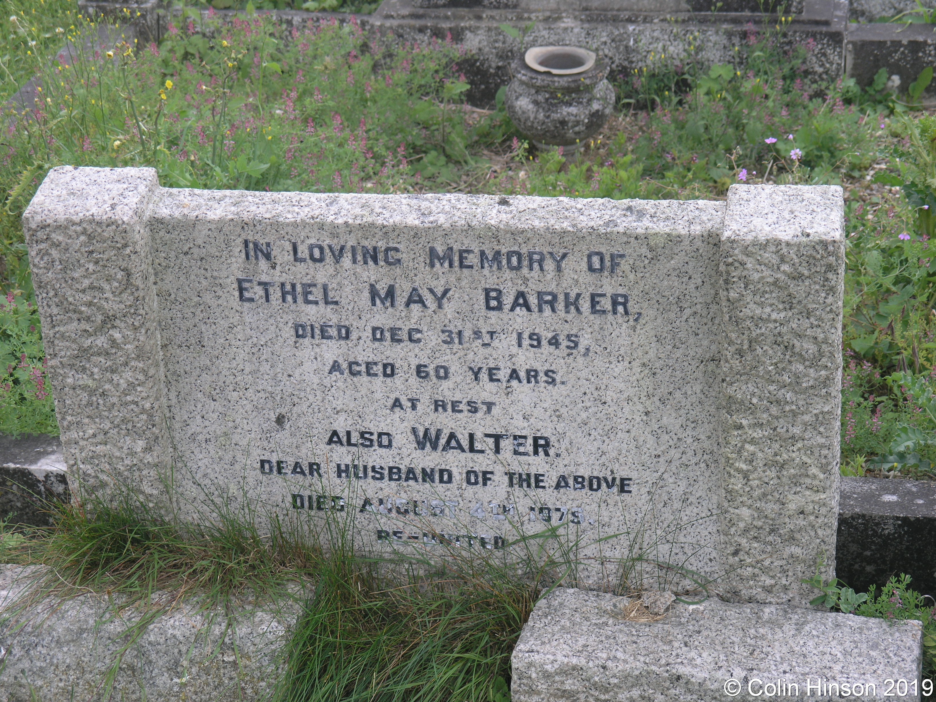 GENUKI: Pocklington Cemetery gravestones etc., Yorkshire (East Riding)