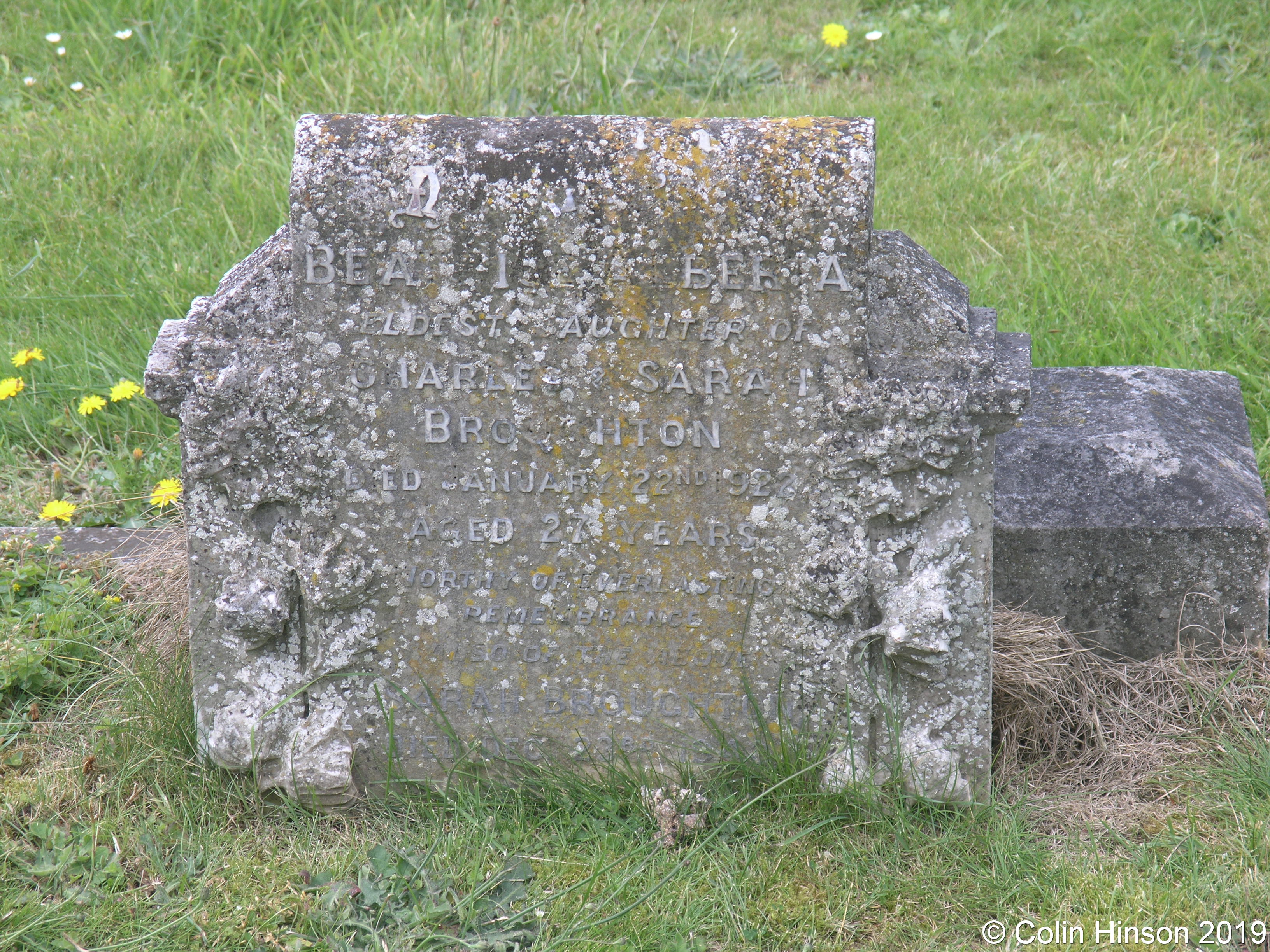 GENUKI: Pocklington Cemetery gravestones etc., Yorkshire (East Riding)
