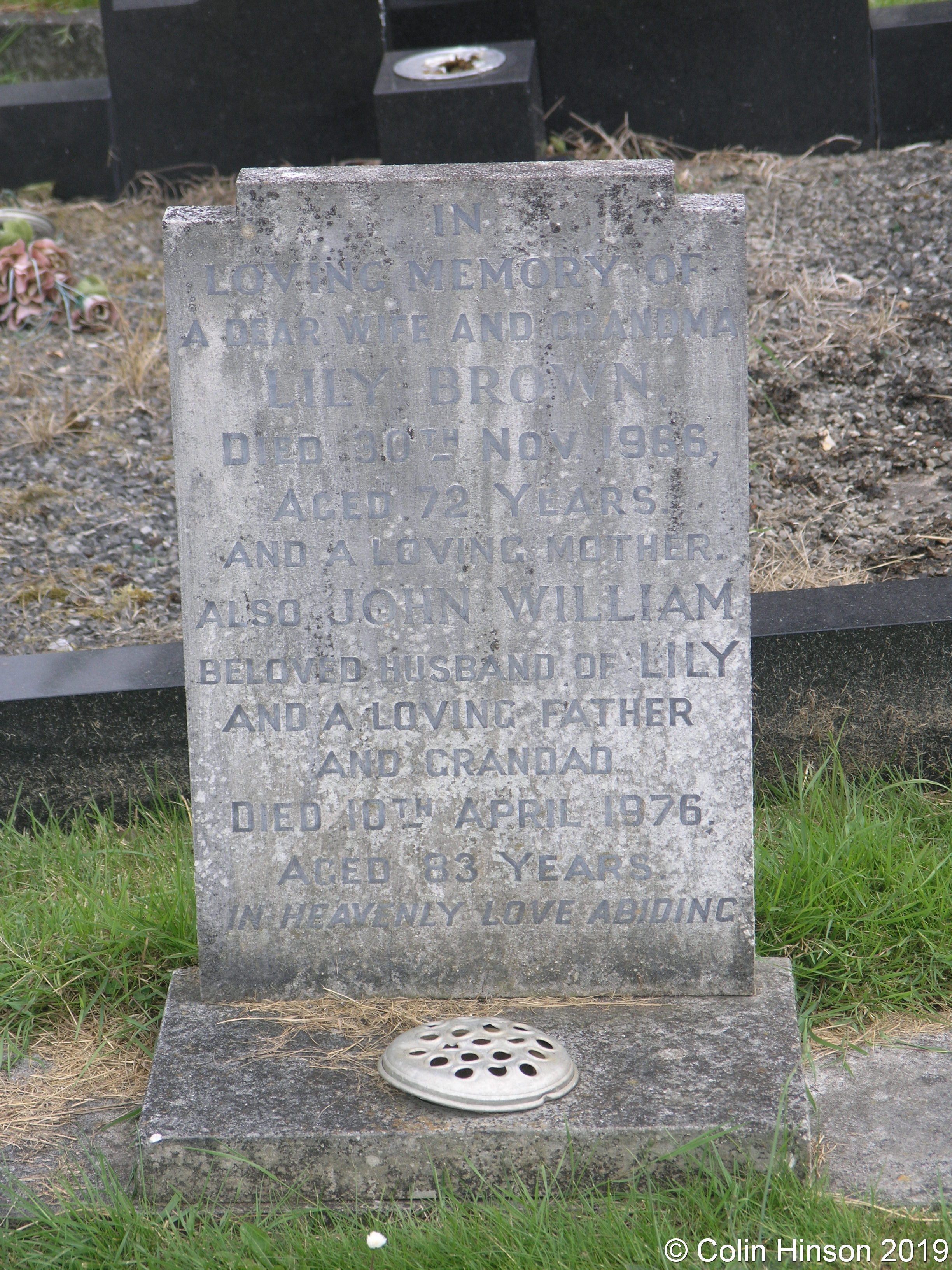 GENUKI: Pocklington Cemetery gravestones etc., Yorkshire (East Riding)