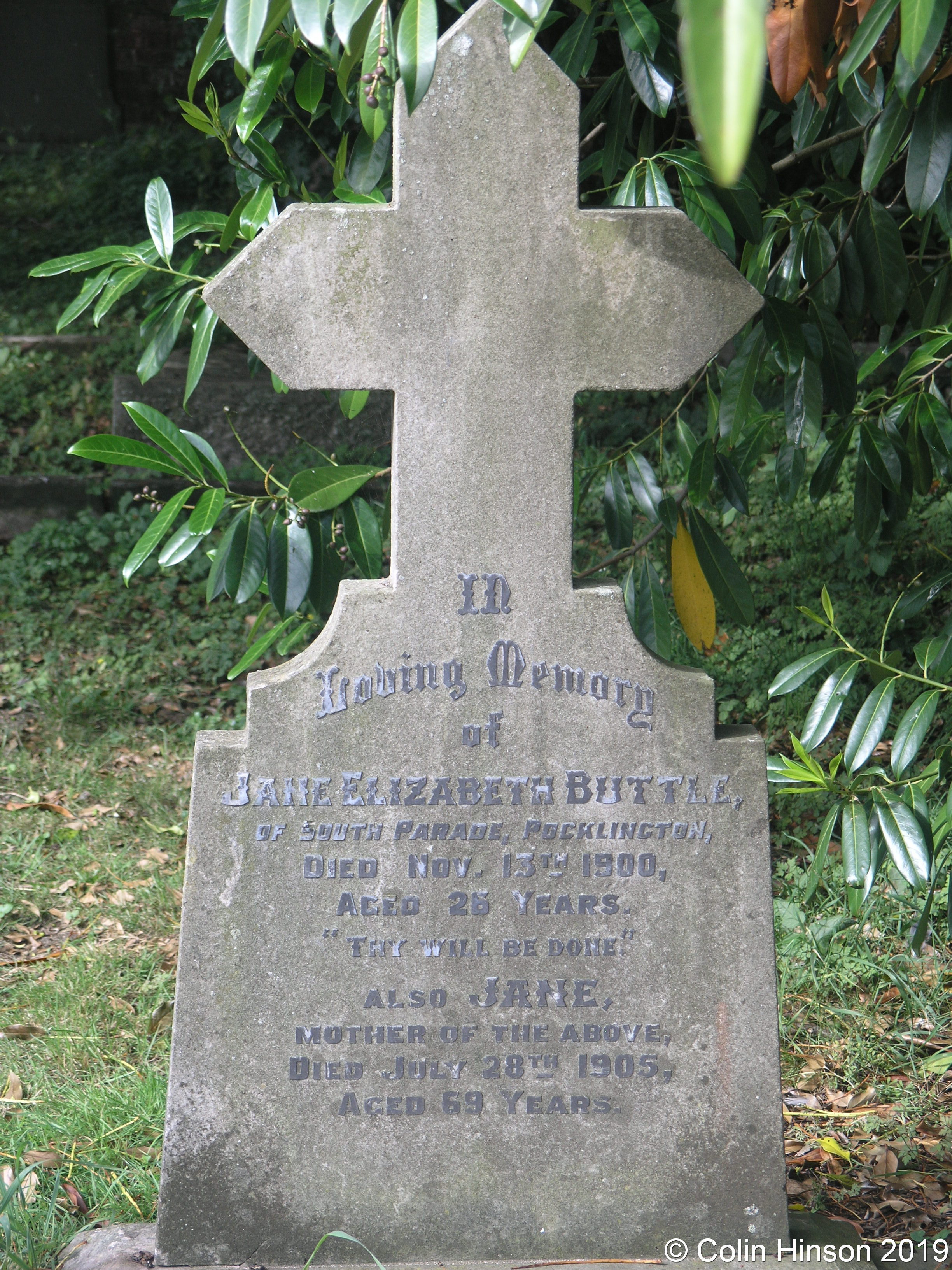 GENUKI: Pocklington Cemetery gravestones etc., Yorkshire (East Riding)
