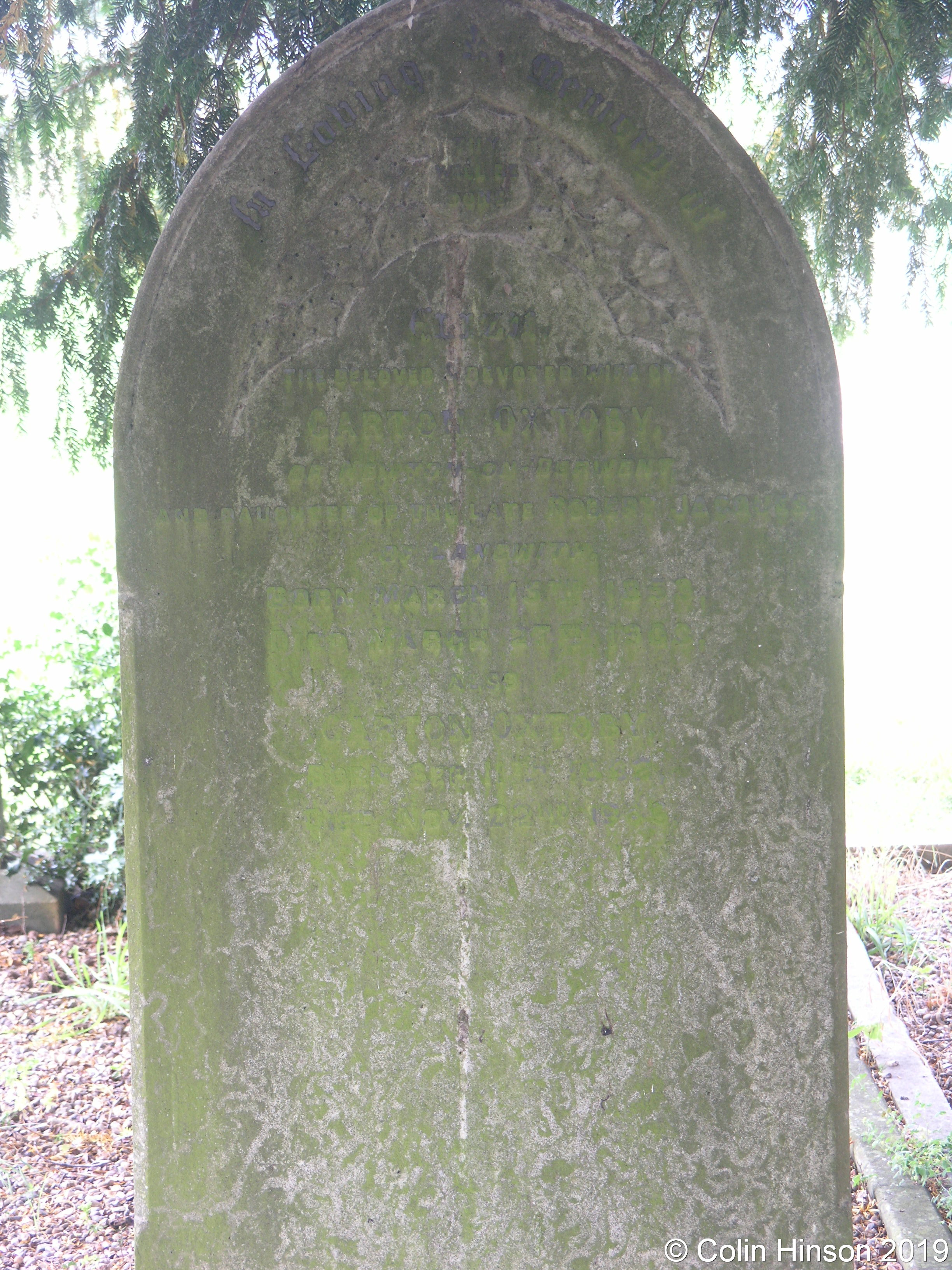 GENUKI: Pocklington Cemetery gravestones etc., Yorkshire (East Riding)