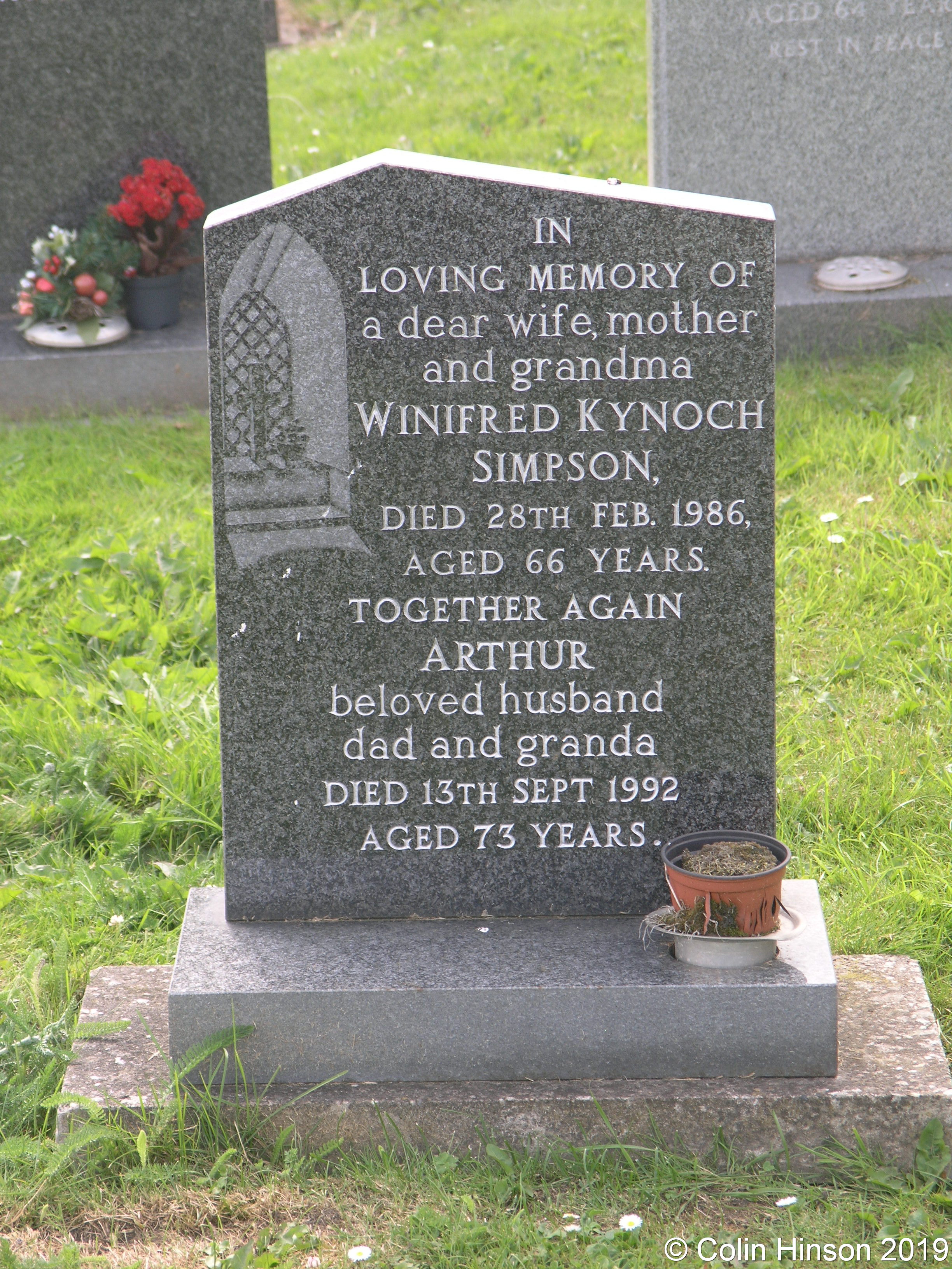 GENUKI: Pocklington Cemetery gravestones etc., Yorkshire (East Riding)