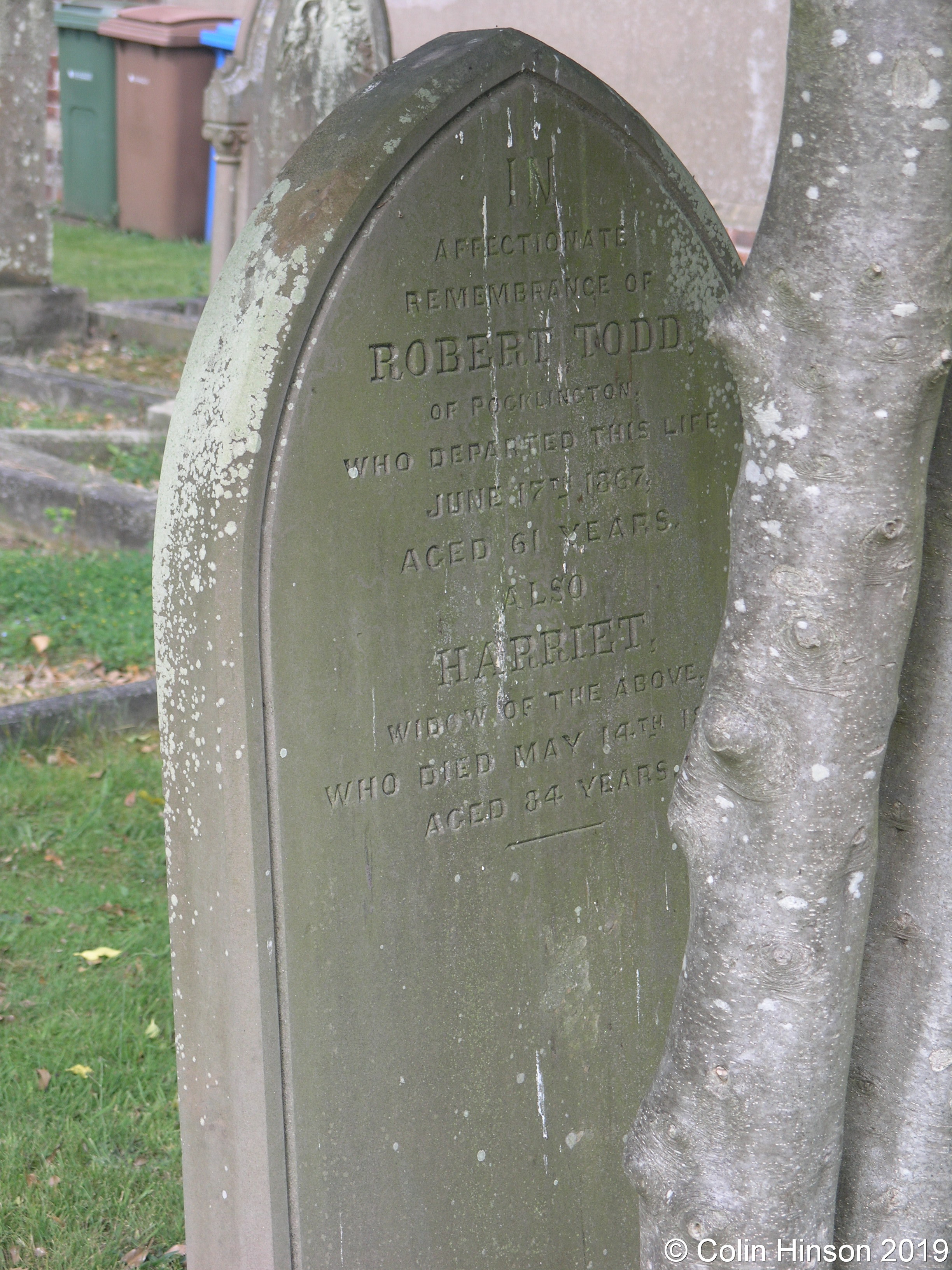 GENUKI: Pocklington Cemetery gravestones etc., Yorkshire (East Riding)