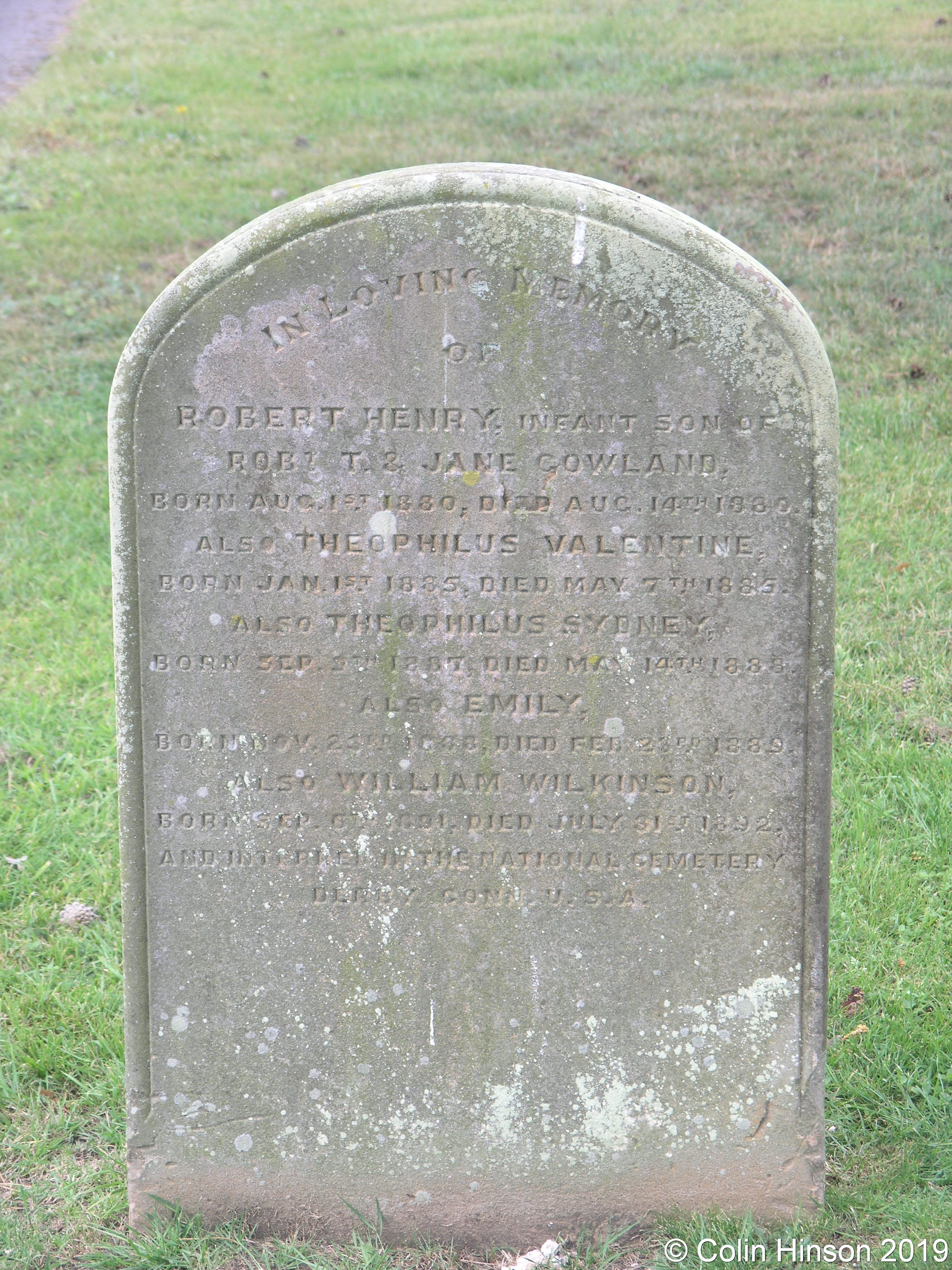 GENUKI: Pocklington Cemetery gravestones etc., Yorkshire (East Riding)