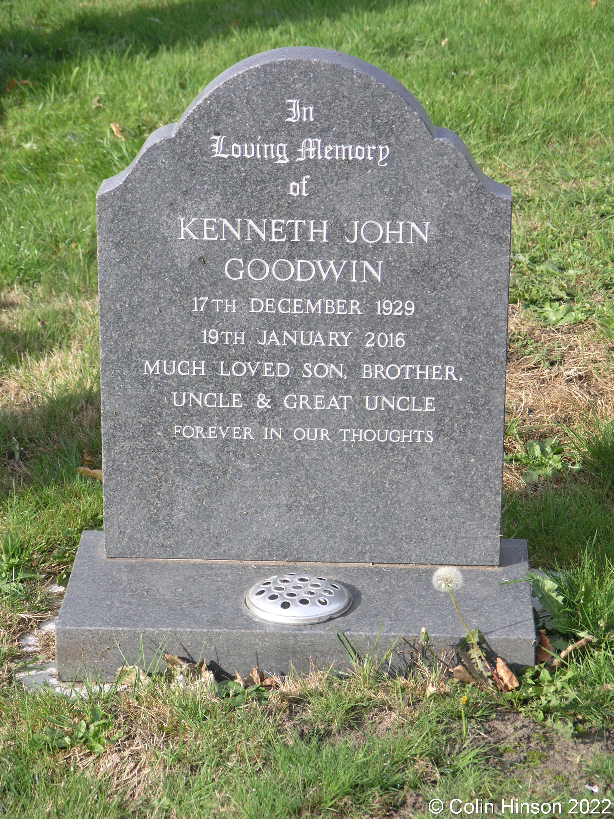 GENUKI: Riccall Churchyard gravestones etc., Yorkshire (East Riding)