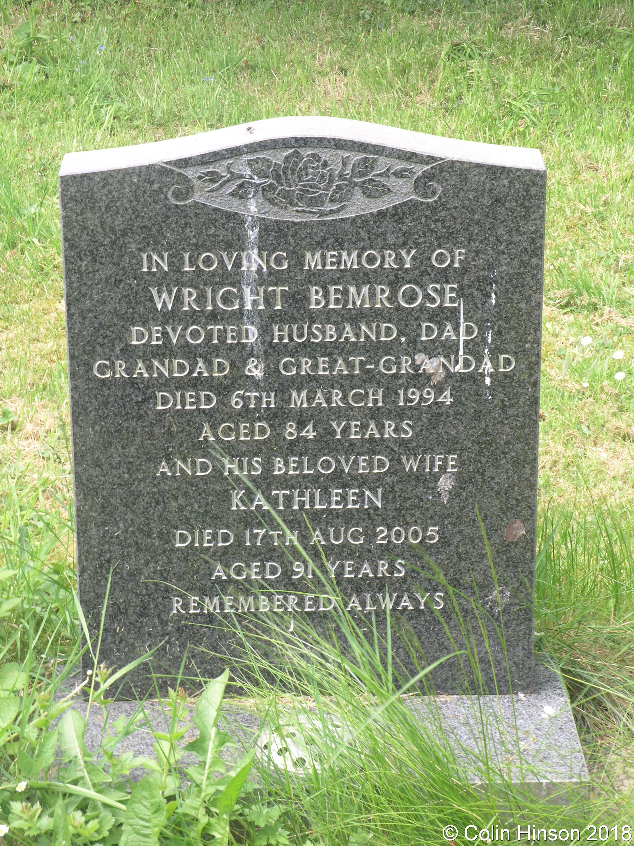 GENUKI: Sigglesthorne Churchyard gravestones etc., Yorkshire (East Riding)