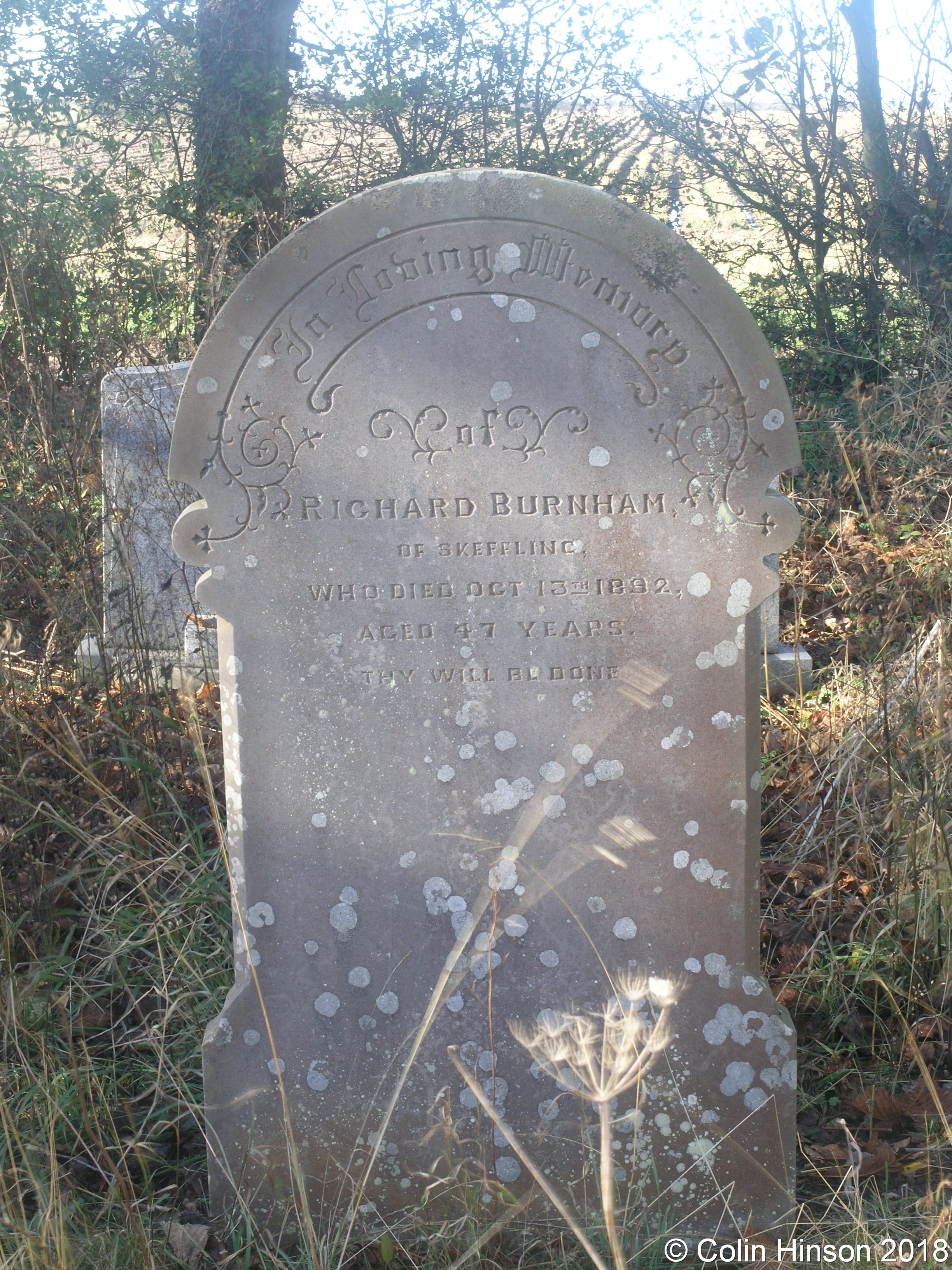 GENUKI: Skeffling Churchyard gravestones etc., Yorkshire (East Riding)