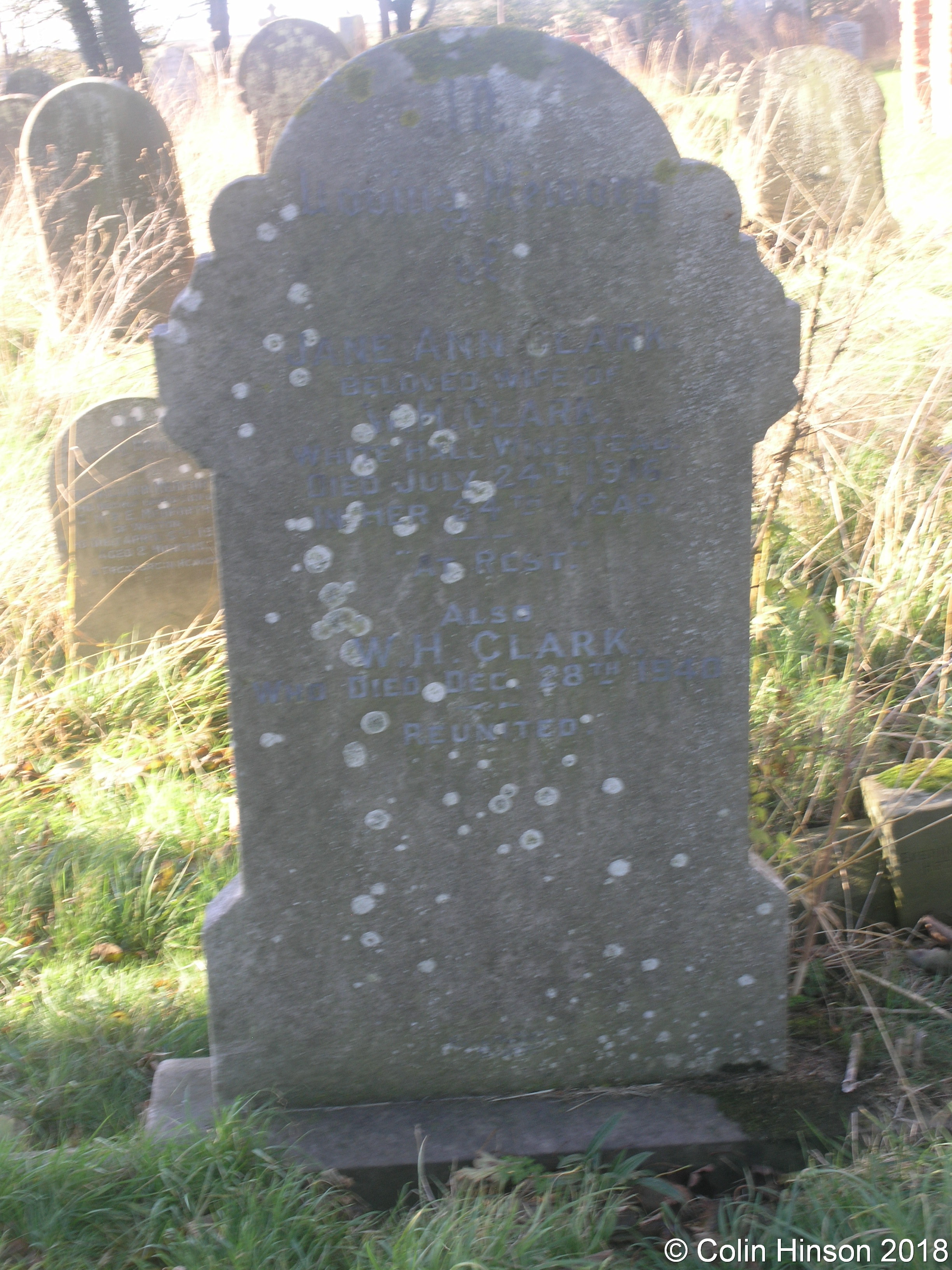 GENUKI: Skeffling Churchyard gravestones etc., Yorkshire (East Riding)