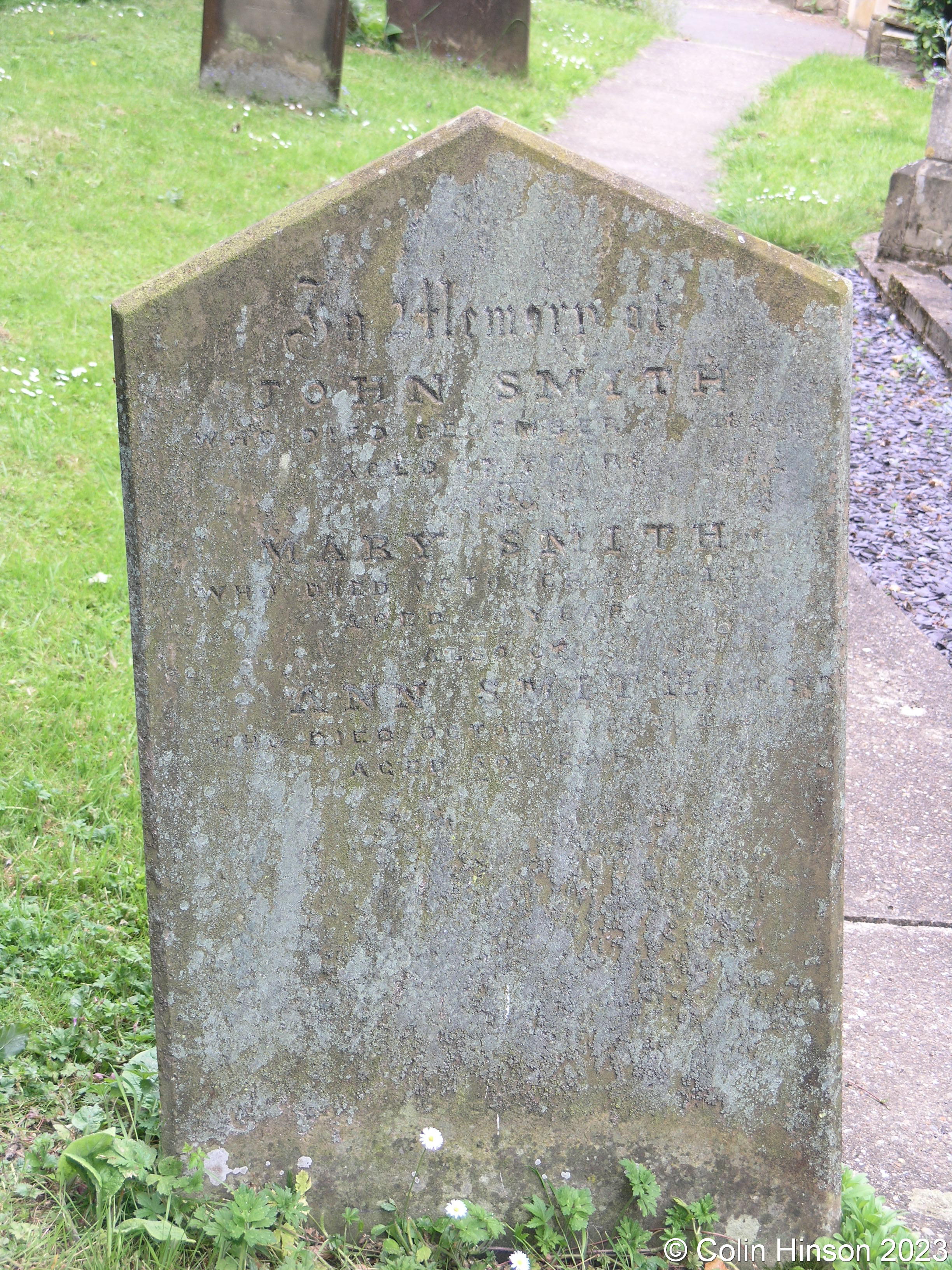 GENUKI: SouthCave Churchyard gravestones etc., Yorkshire (East Riding)
