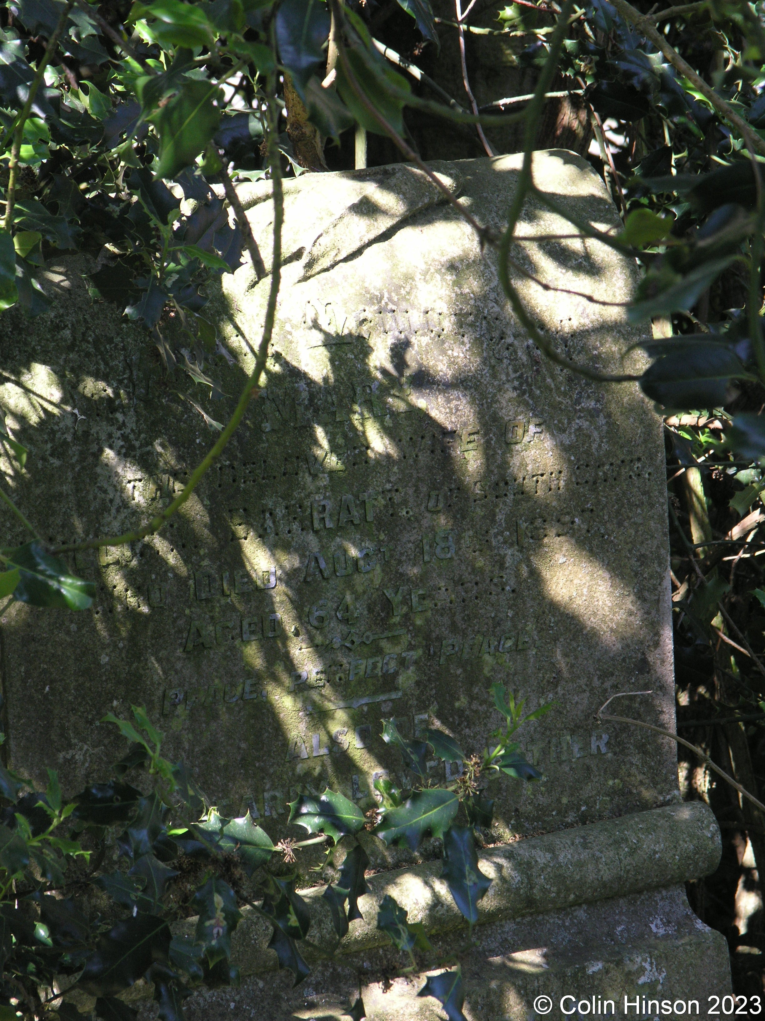GENUKI: South Cave Cemetery gravestones etc., Yorkshire (East Riding)