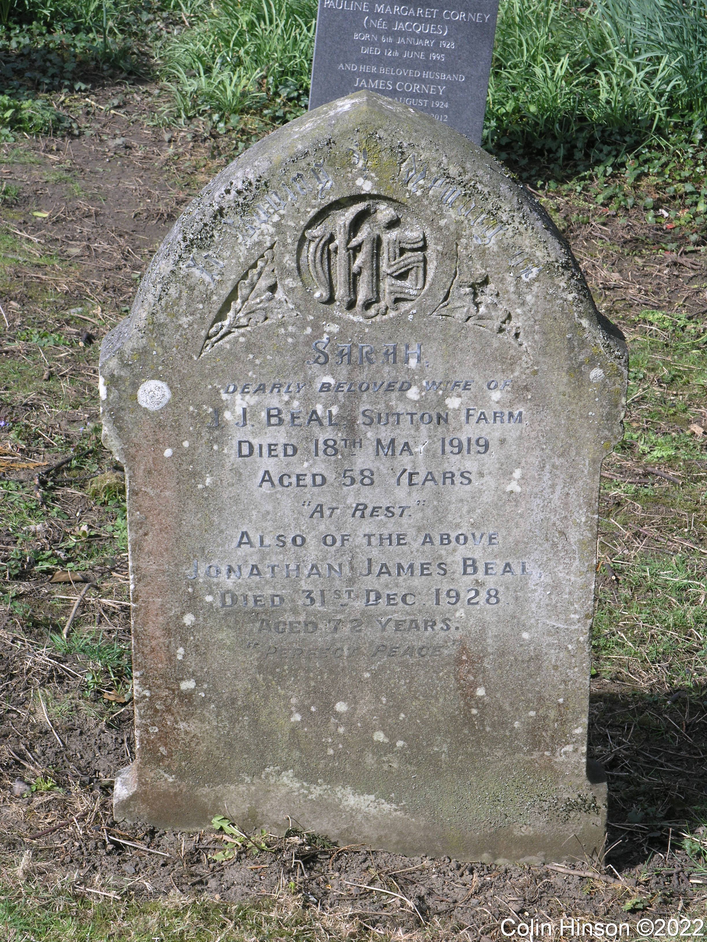 GENUKI: Sutton upon Derwent Graveyard gravestones etc., Yorkshire (East ...