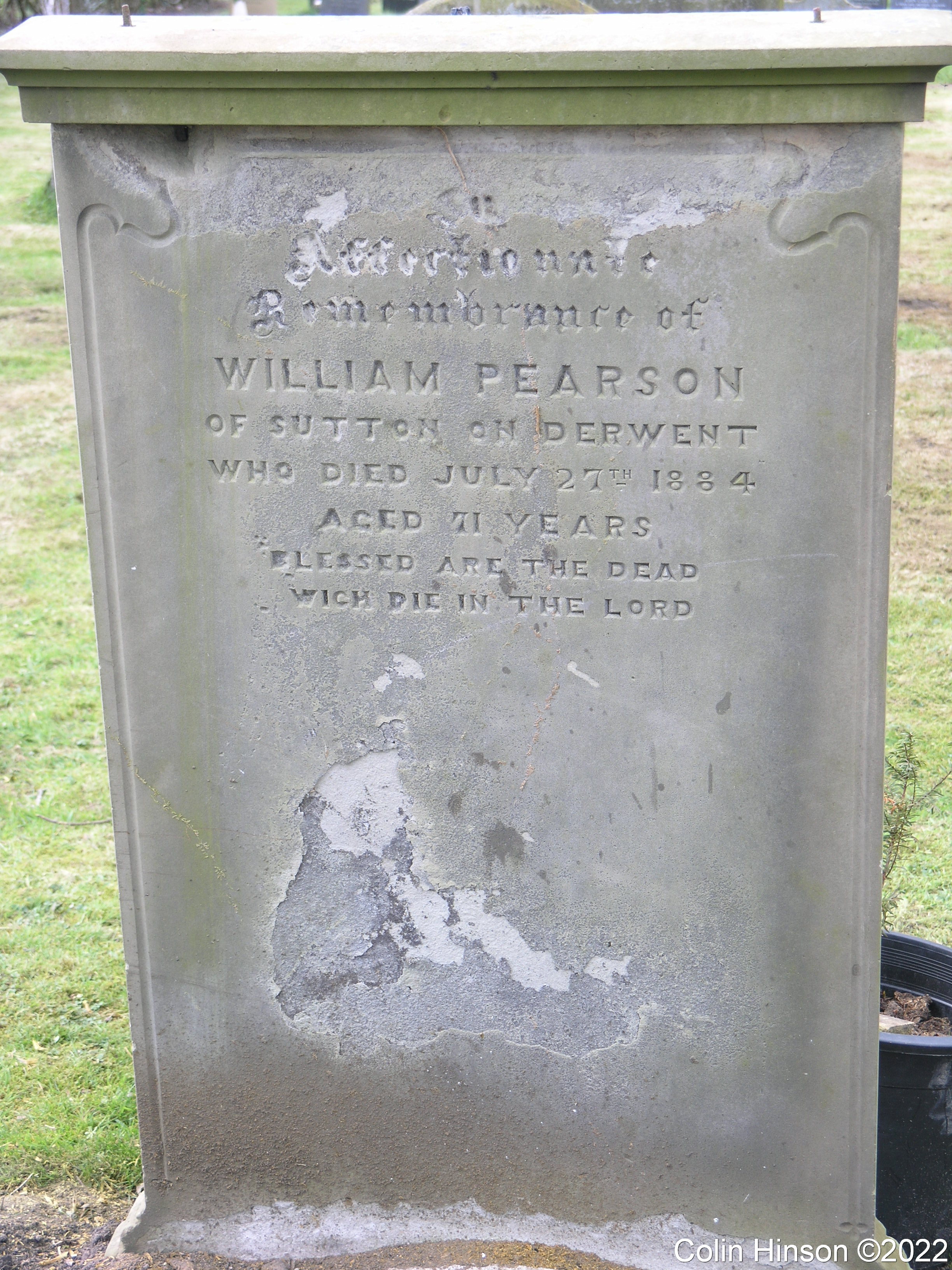 GENUKI: Sutton upon Derwent Graveyard gravestones etc., Yorkshire (East ...