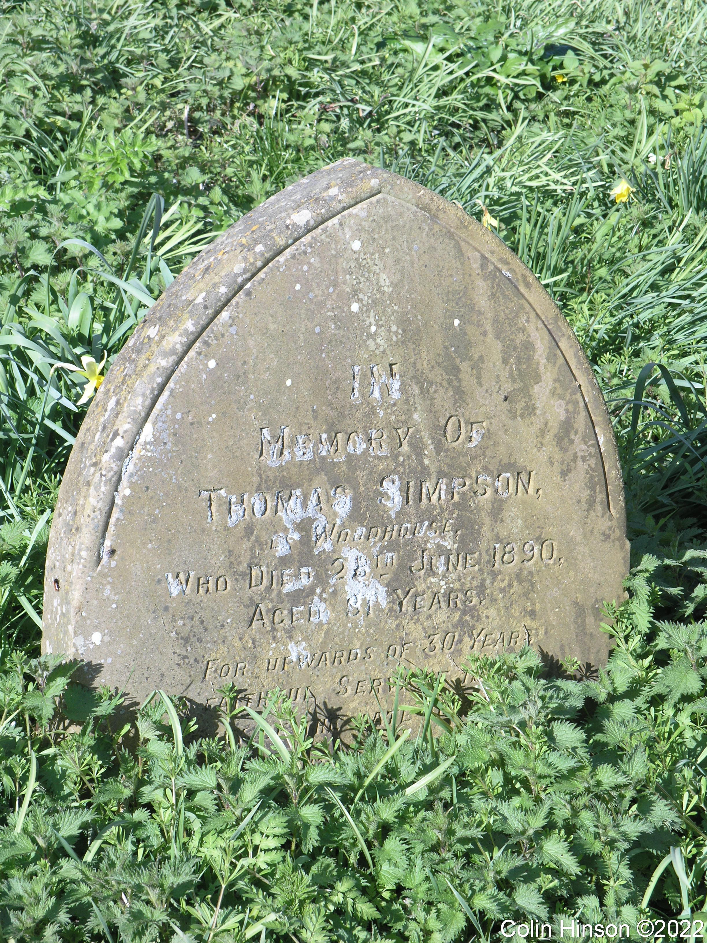 GENUKI: Sutton upon Derwent Graveyard gravestones etc., Yorkshire (East ...