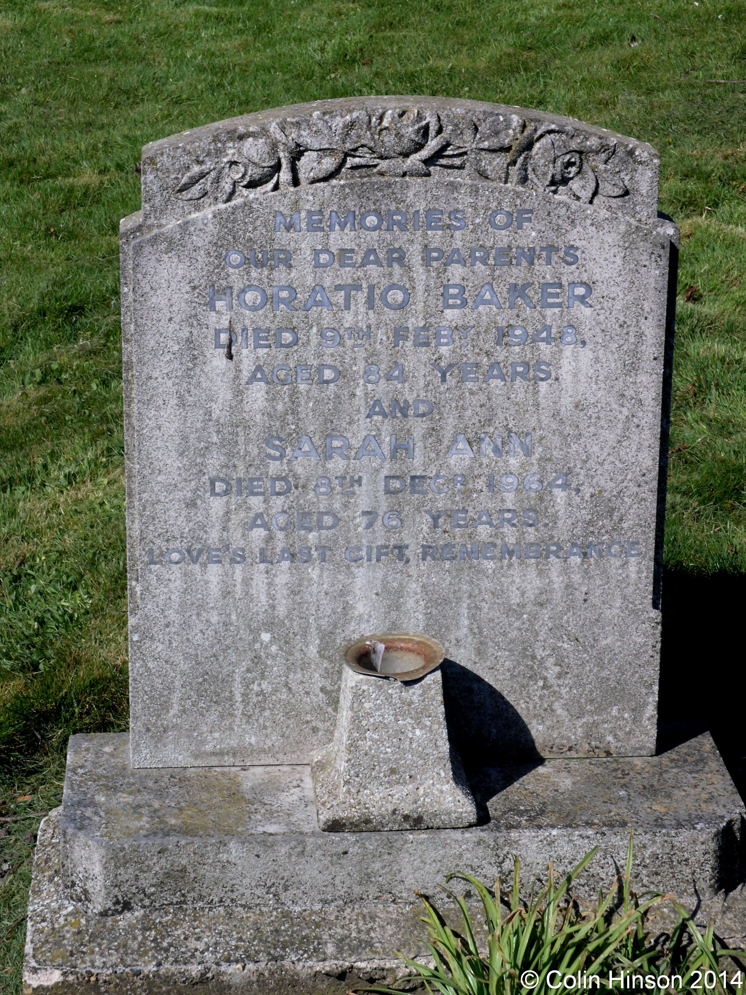 GENUKI: Thwing Churchyard gravestones etc., Yorkshire (East Riding)
