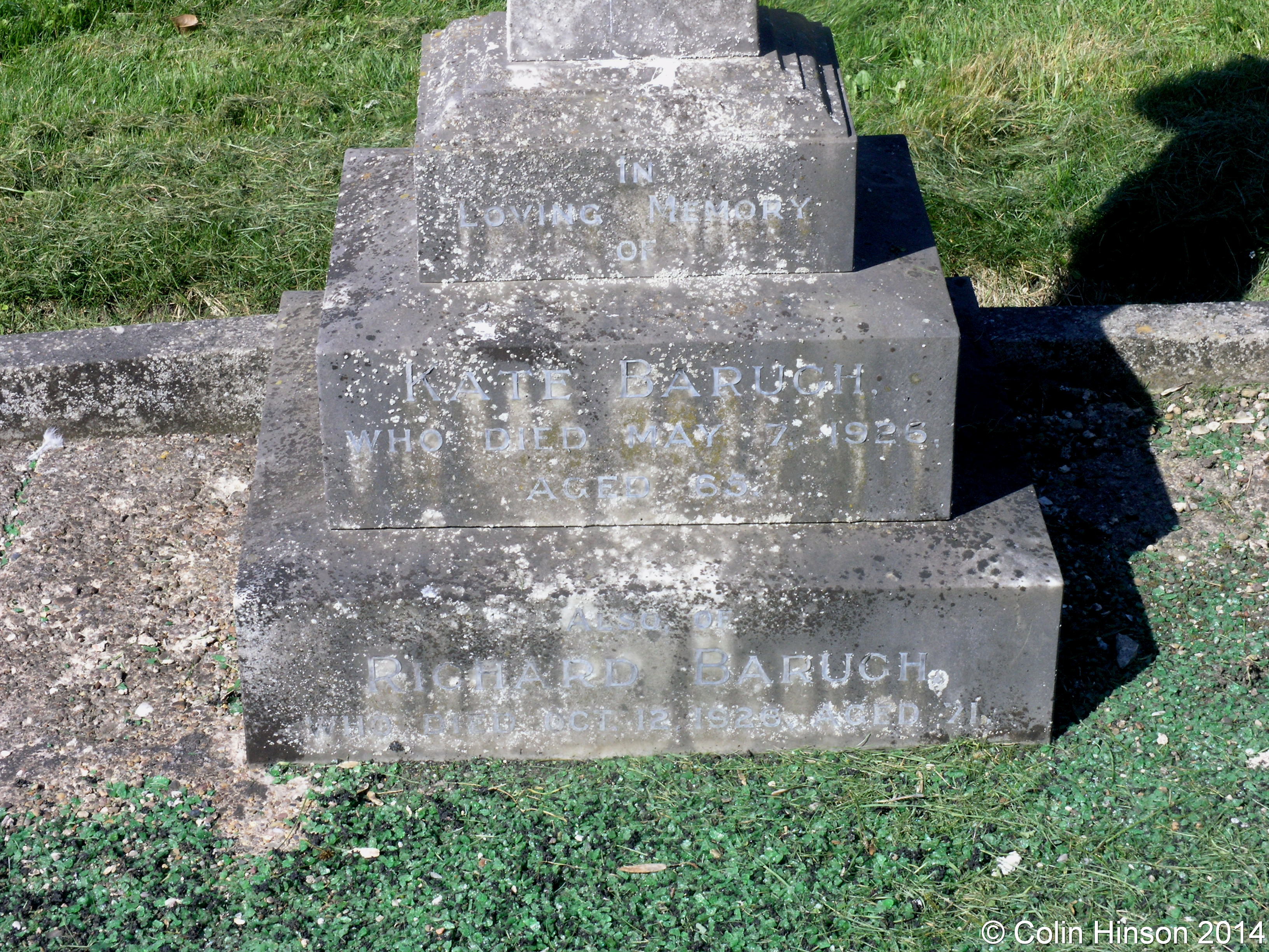 GENUKI: Thwing Churchyard gravestones etc., Yorkshire (East Riding)