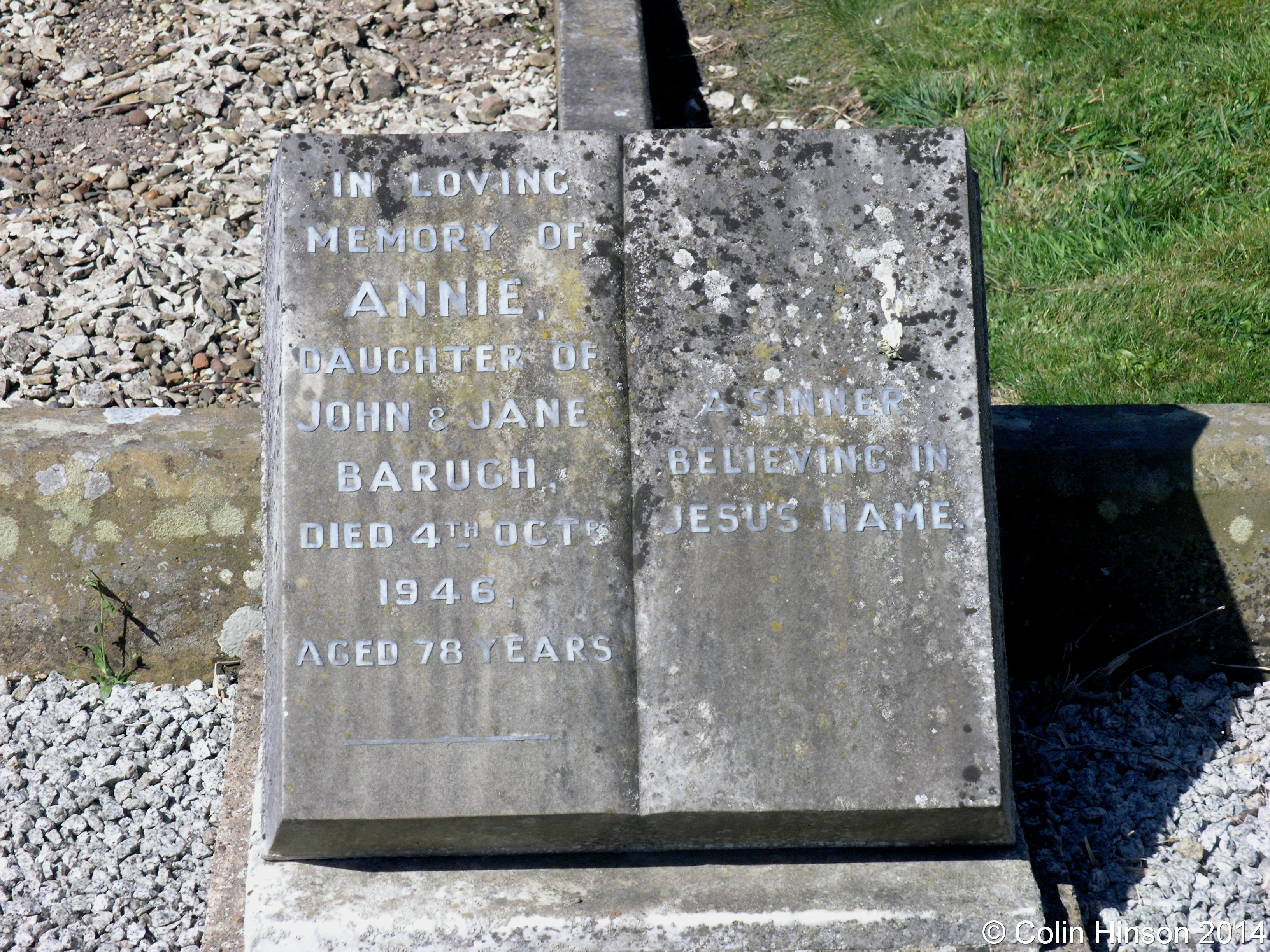 GENUKI: Thwing Churchyard gravestones etc., Yorkshire (East Riding)