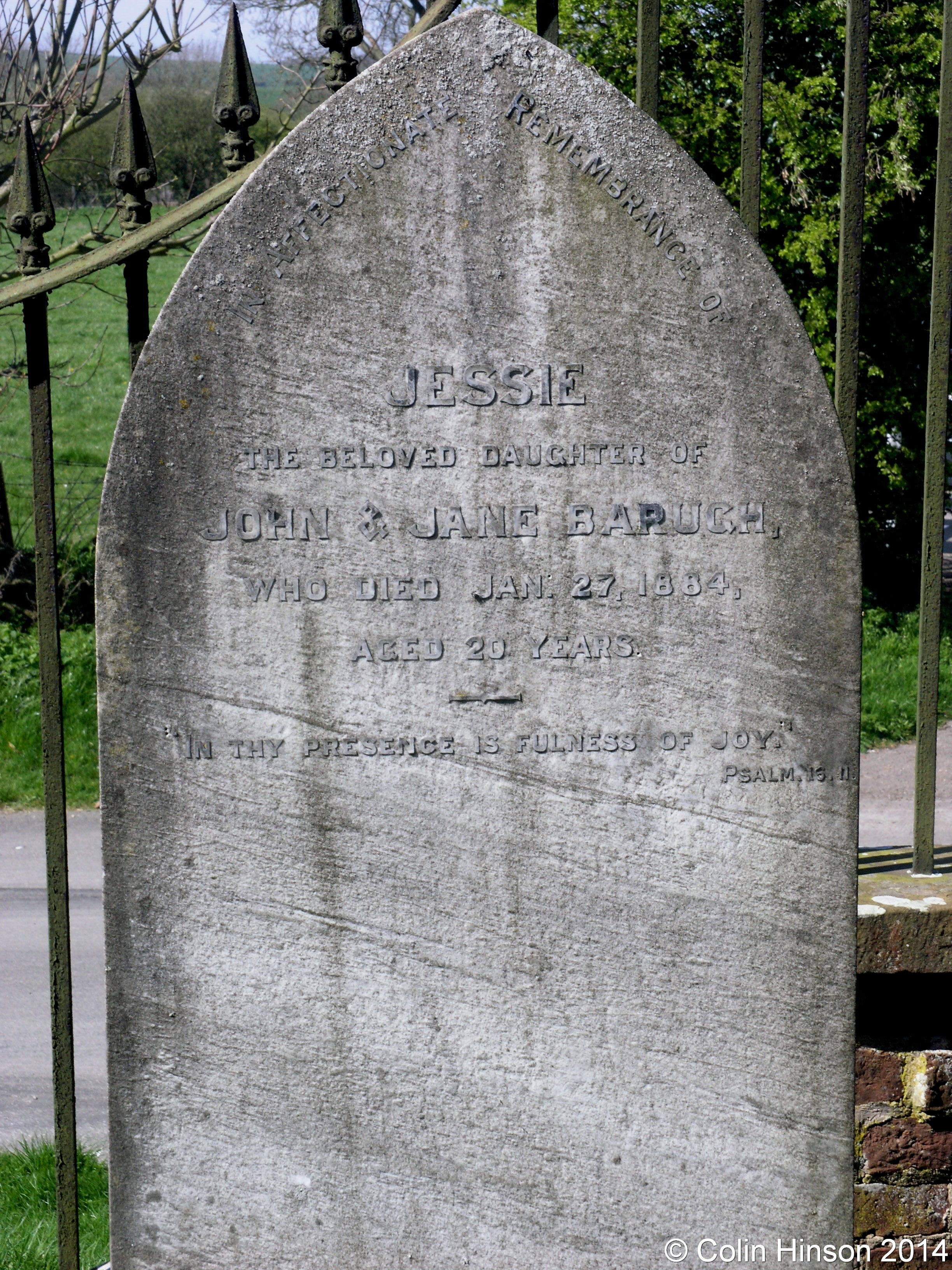 GENUKI: Thwing Churchyard gravestones etc., Yorkshire (East Riding)