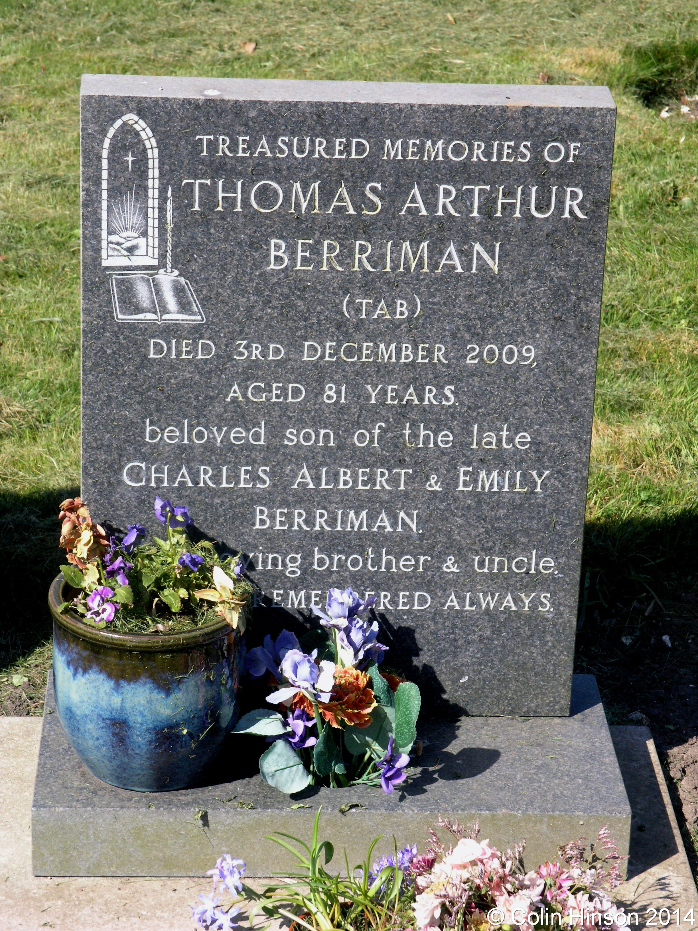 GENUKI: Thwing Churchyard gravestones etc., Yorkshire (East Riding)
