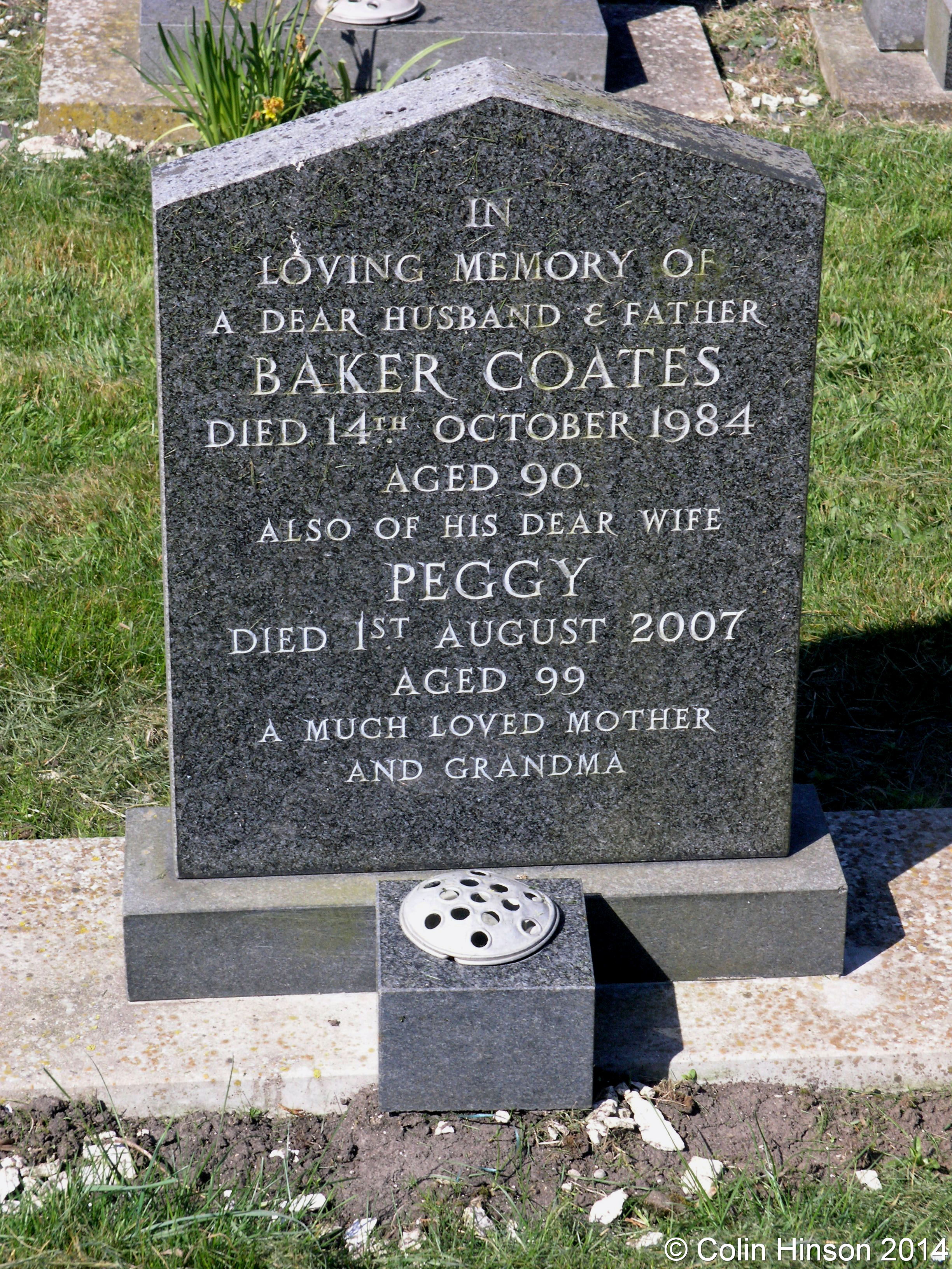 GENUKI: Thwing Churchyard gravestones etc., Yorkshire (East Riding)
