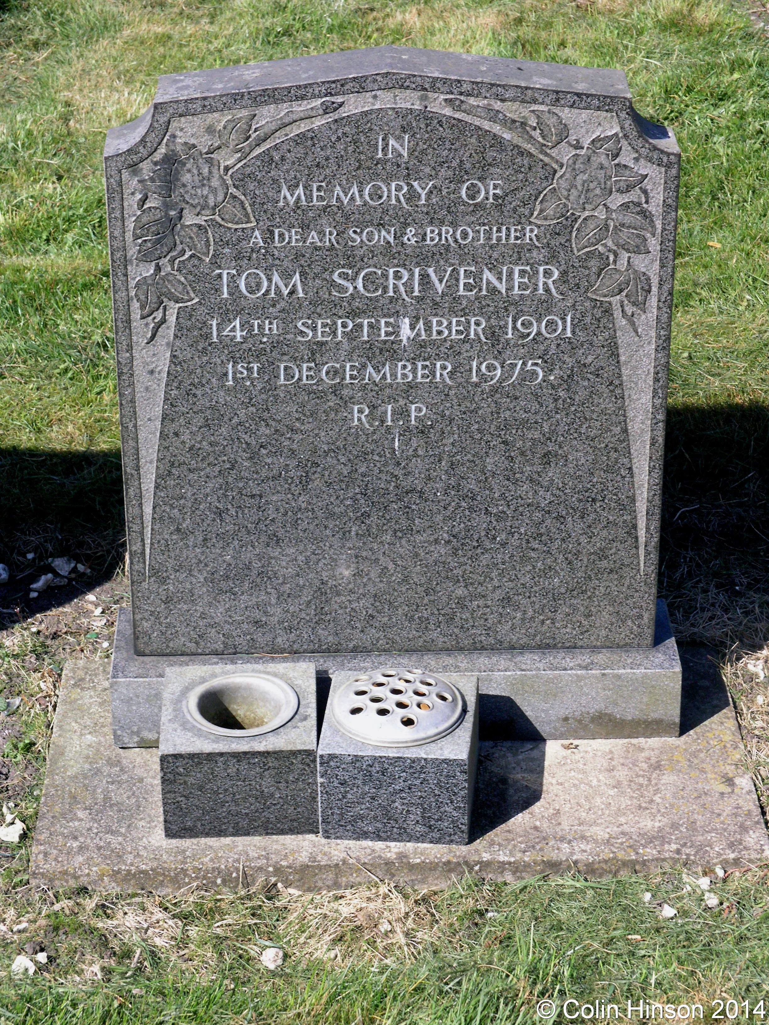 GENUKI: Thwing Churchyard gravestones etc., Yorkshire (East Riding)