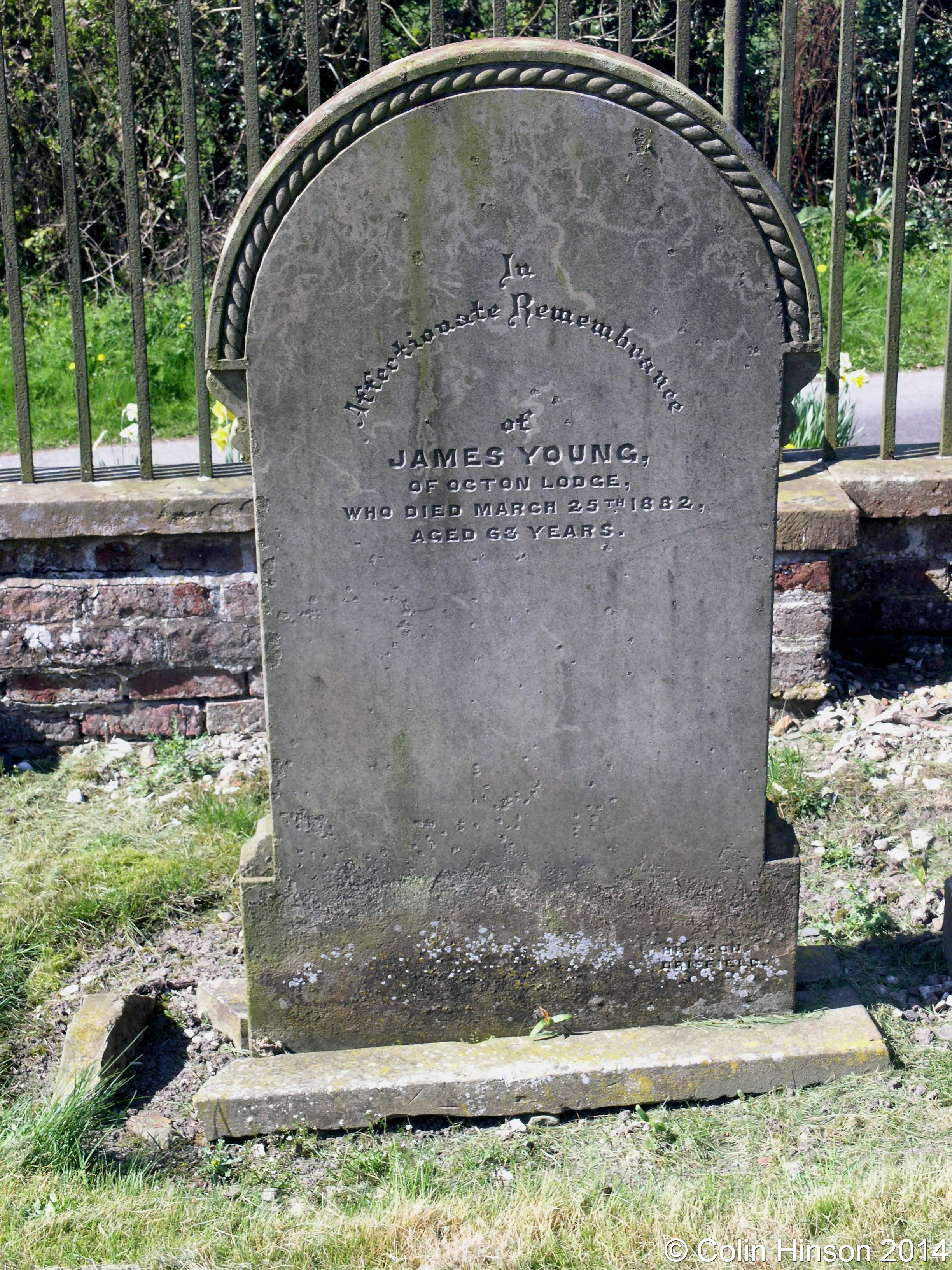 GENUKI: Thwing Churchyard gravestones etc., Yorkshire (East Riding)