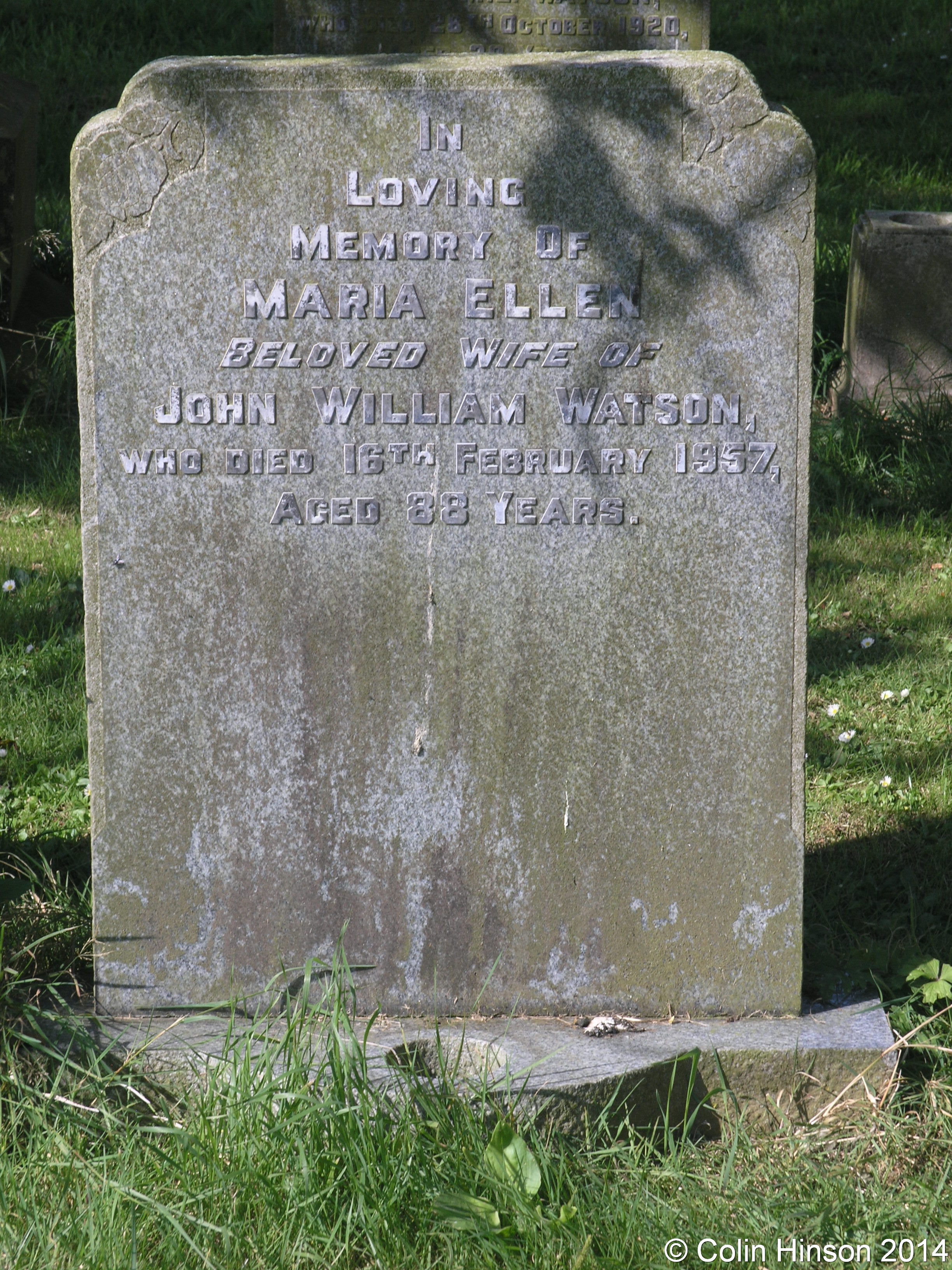 GENUKI: Ulrome Churchyard gravestones etc., Yorkshire (East Riding)
