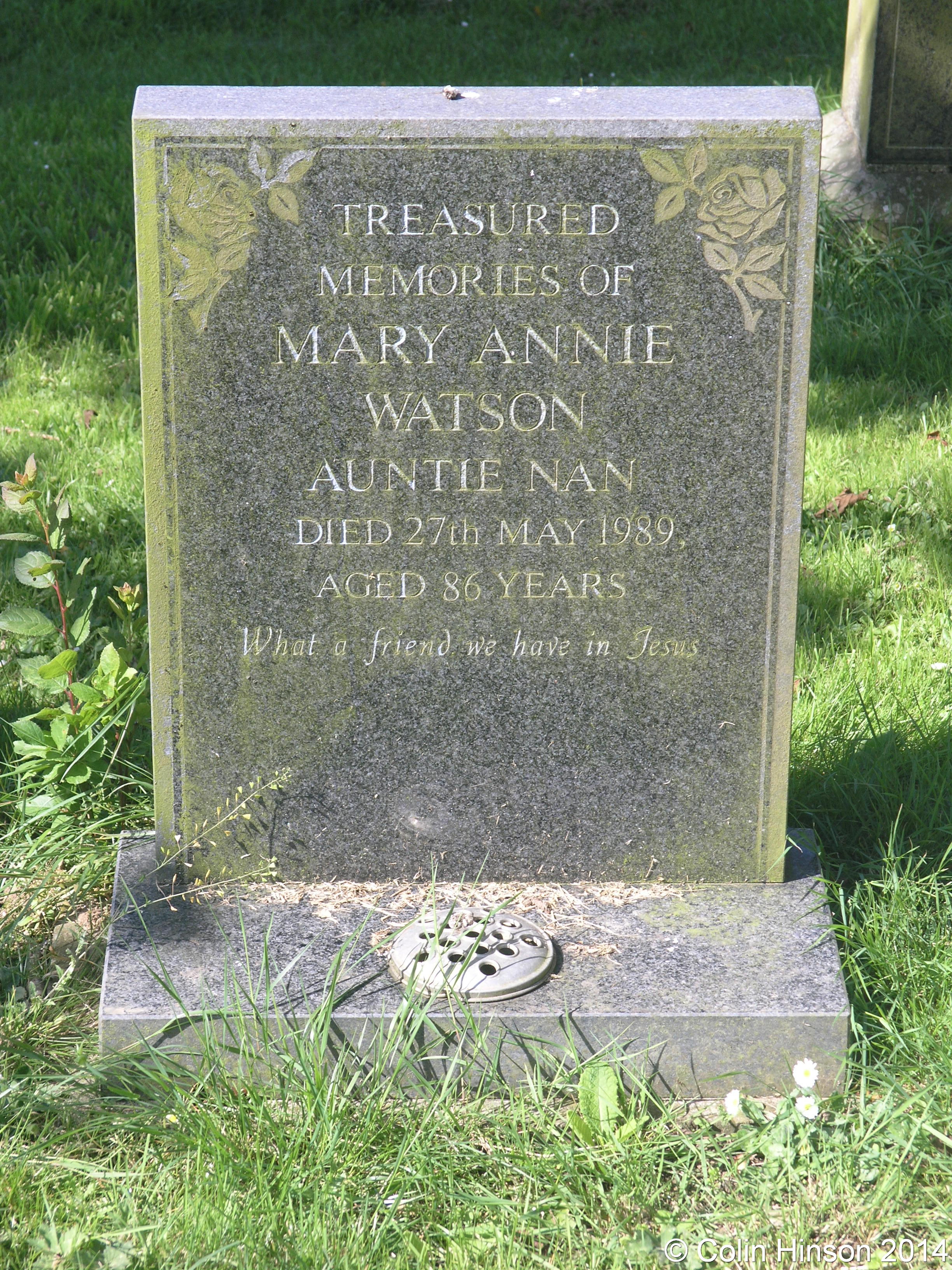 GENUKI: Ulrome Churchyard gravestones etc., Yorkshire (East Riding)