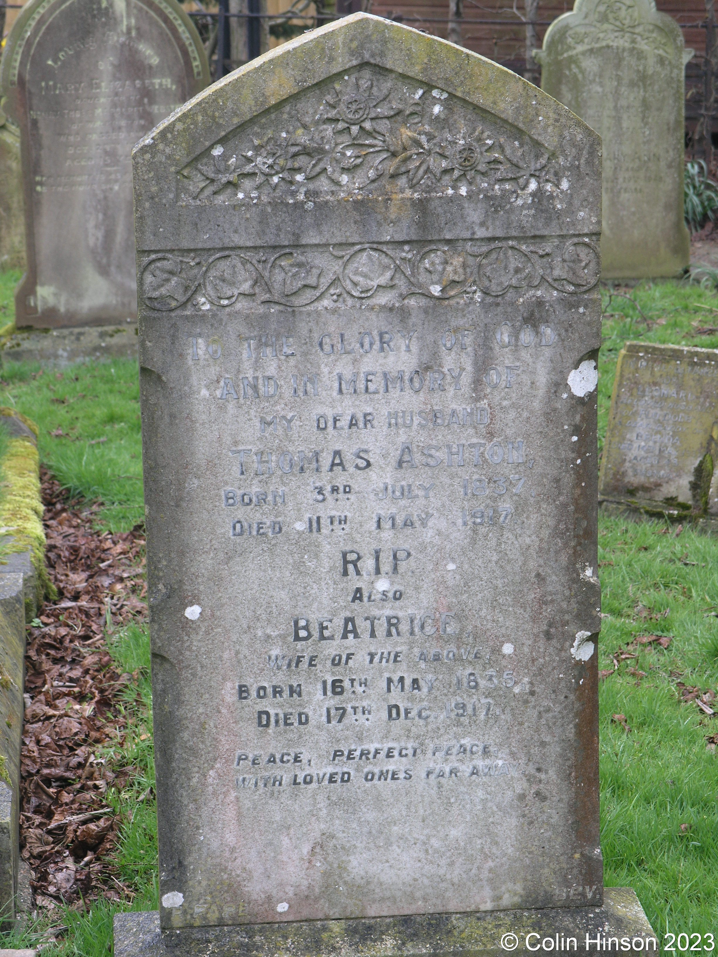 GENUKI: Walkington Churchyard gravestones etc., Yorkshire (East Riding)