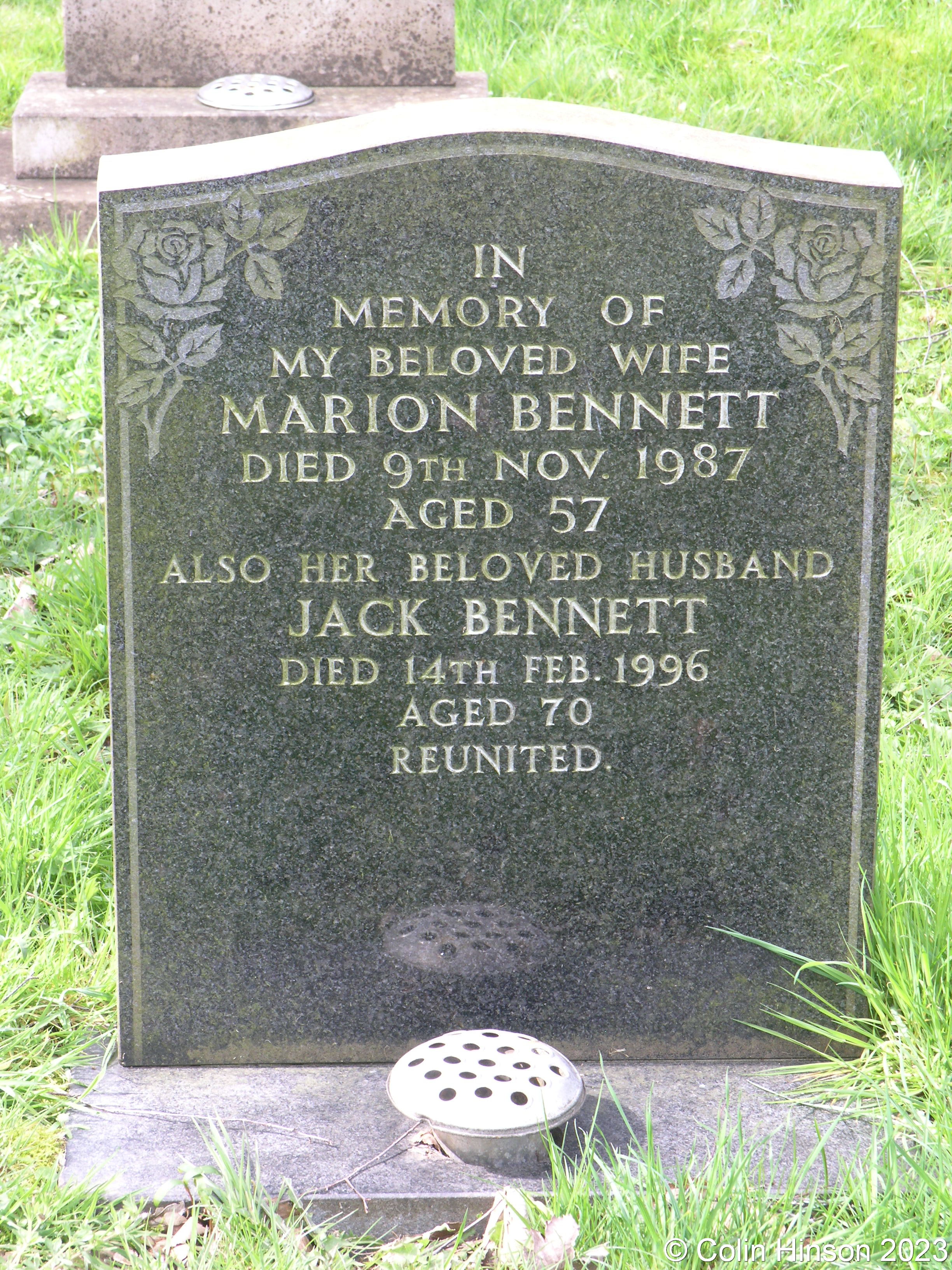 GENUKI: Walkington Churchyard gravestones etc., Yorkshire (East Riding)