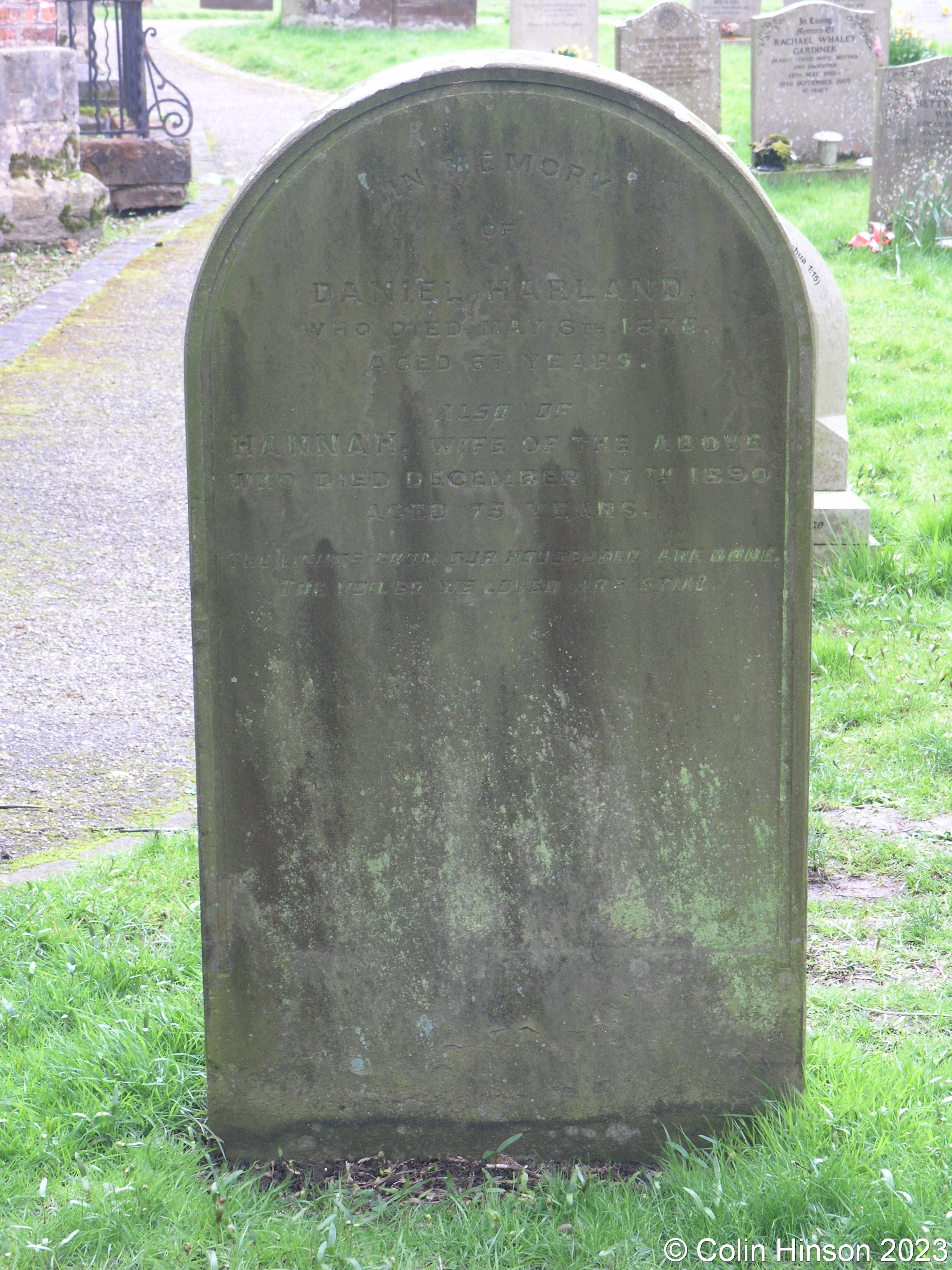 GENUKI: Walkington Churchyard gravestones etc., Yorkshire (East Riding)
